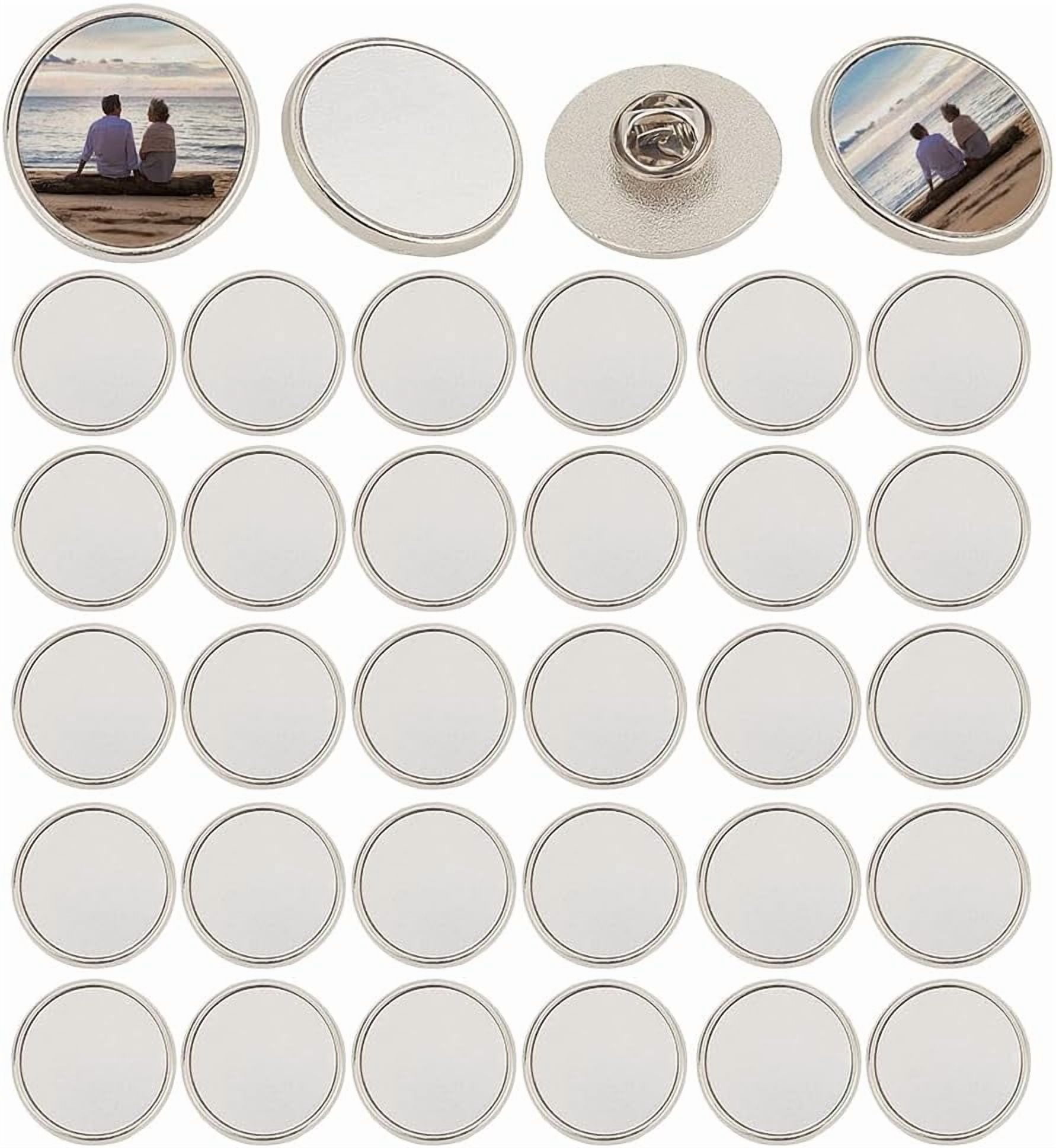 1 Box 20 Sets Sublimation Pins Bulk Blank Button Badge Sublimation Heat ...