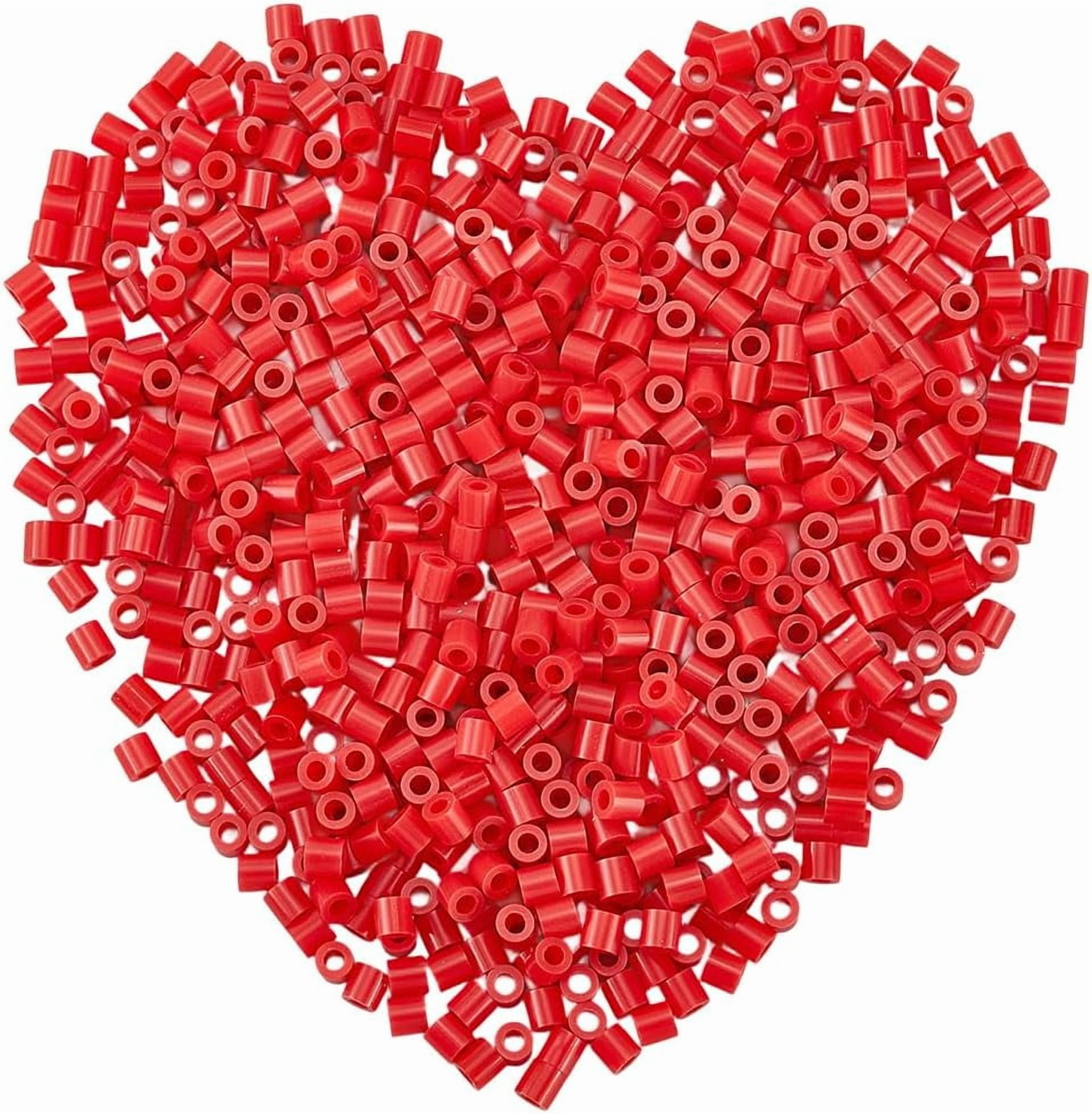 1 Box 2000 Pieces Red Melting Beads Crafts 5mm Fuse Beads Bulk Storage ...