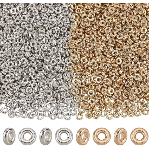 1 Box 2000PCS 6MM Flat Round Disc Spacer Rondelle Beads with 2MM Holes ...