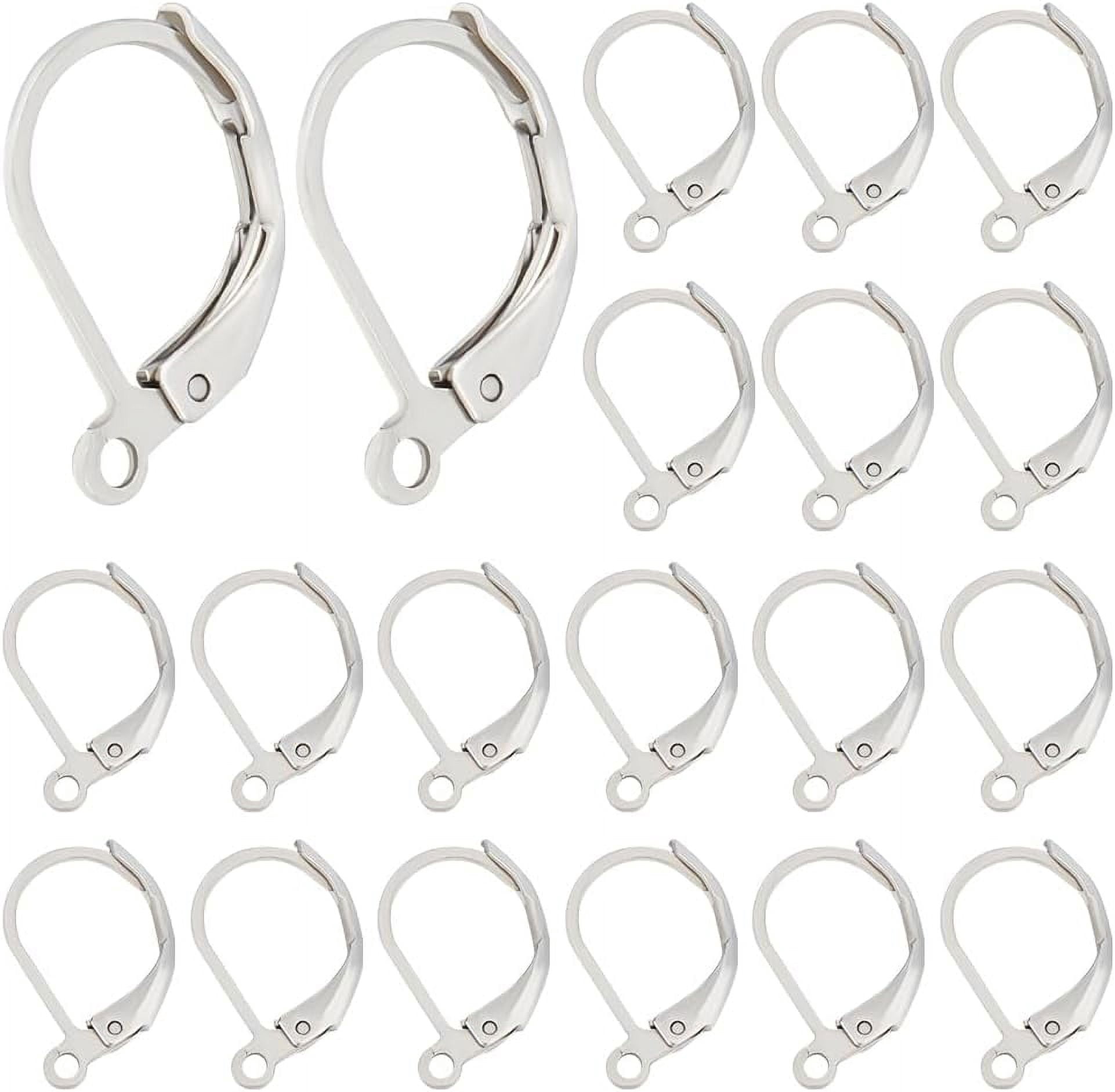 1 Box 200Pcs Leverback Earring Findings Stainless Steel French Earring ...