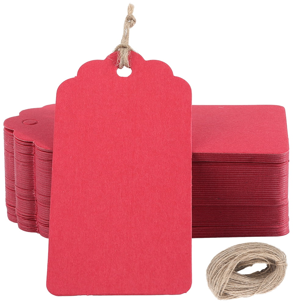 1 Box 200Pcs Red Gift Tags Blank Paper Tags Double Sided Available Gift ...