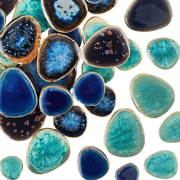 1 Box 200g Mosaic Broken Tile Pieces Porcelain Mosaic Tile Teardrop ...