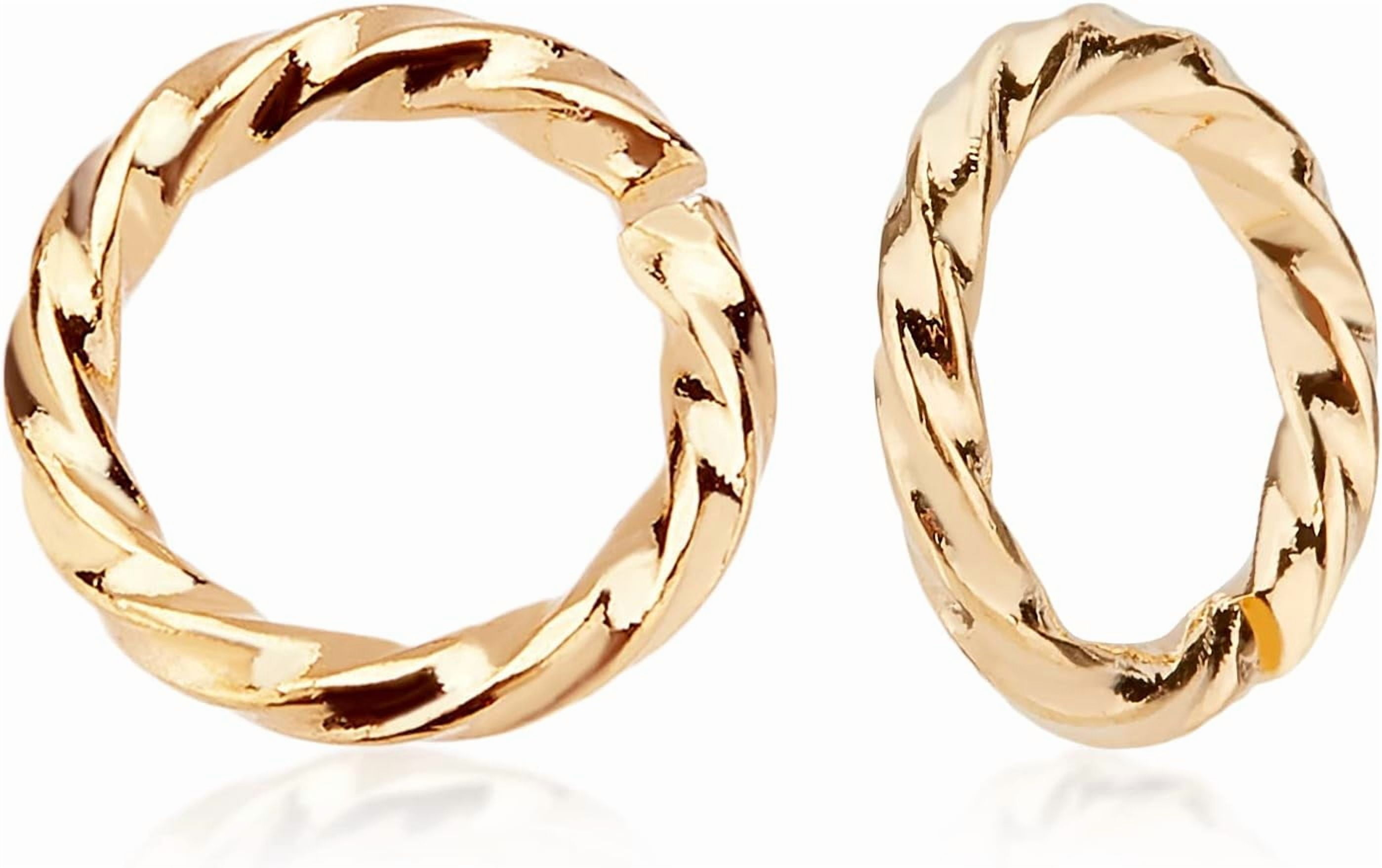 1 Box 200pcs 8mm Open Jump Ring Real 18k Gold Plated Connector Rings ...