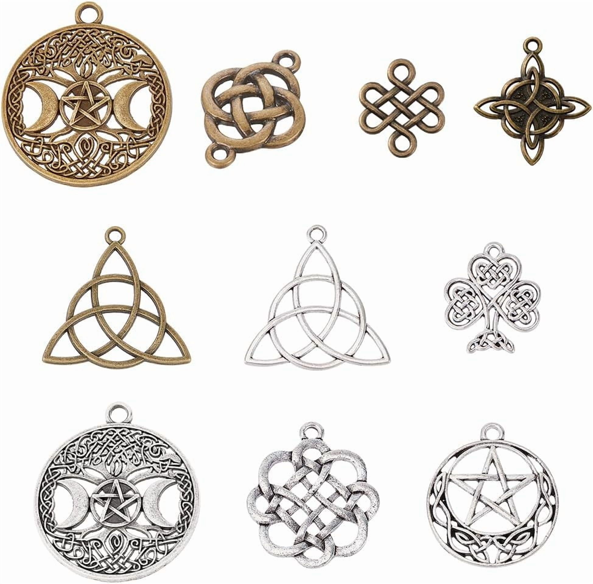 1 Box 20Pcs 10 Style Celtic Knot Charms Large Trinity Knot Charm 1.47 ...