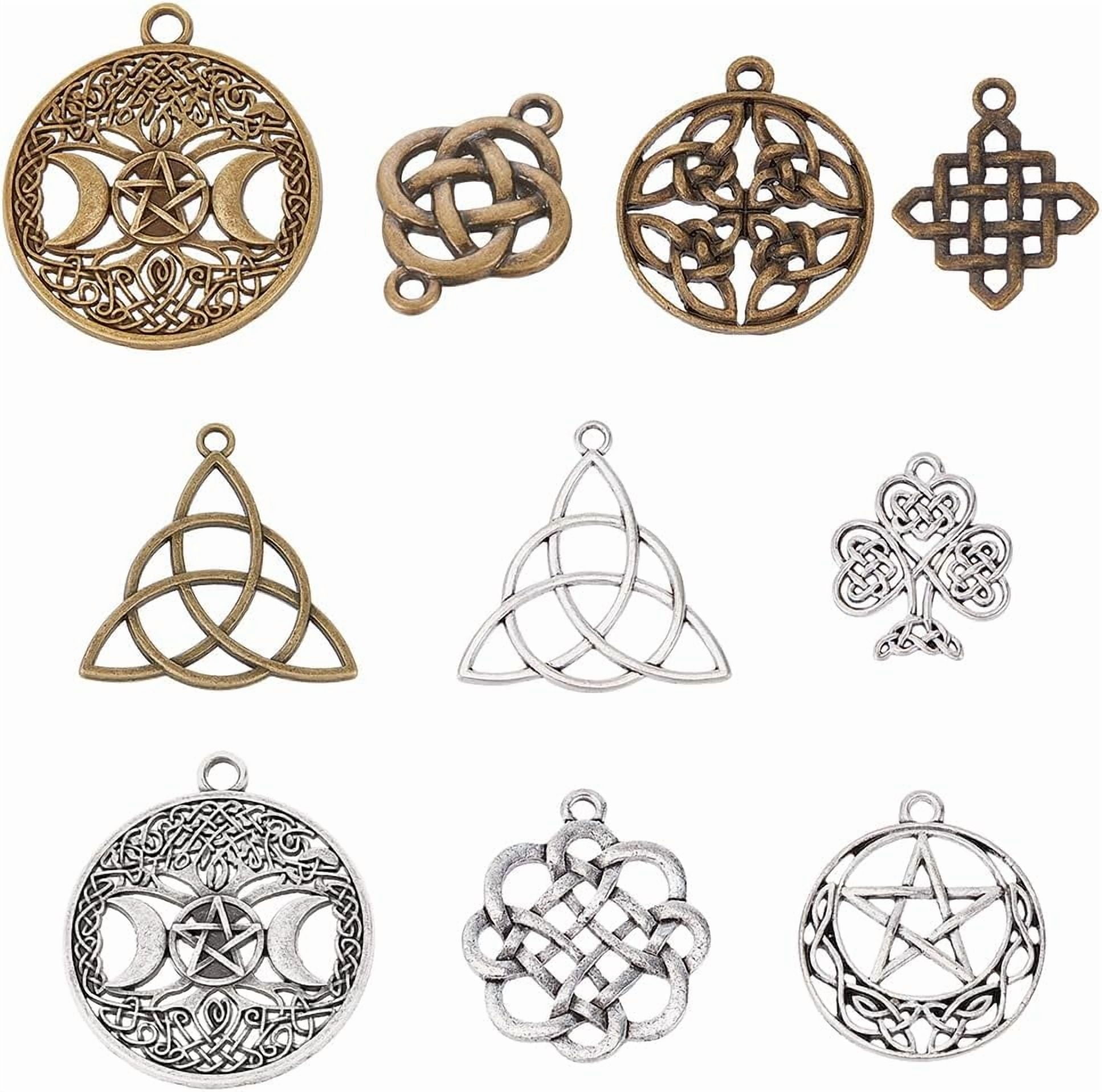 1 Box 20Pcs 10 Style Celtic Knot Charms Large Trinity Knot Charm 1.47 ...