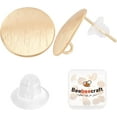 1 Box 20Pcs 18K Gold Plated Flat Round Earring Findings Circle Disc ...