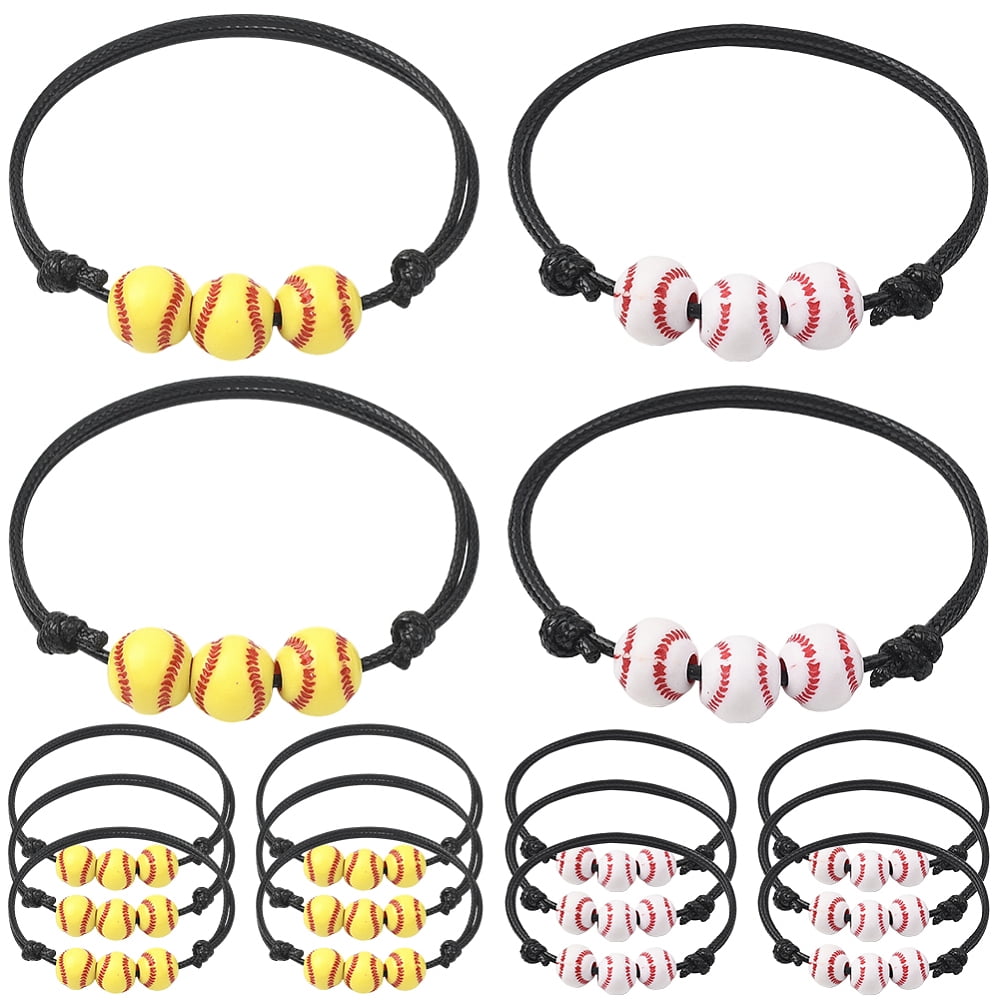 1 Box 20Pcs Baseball Beads Bracelet Softball Team Gifts Inspirational ...