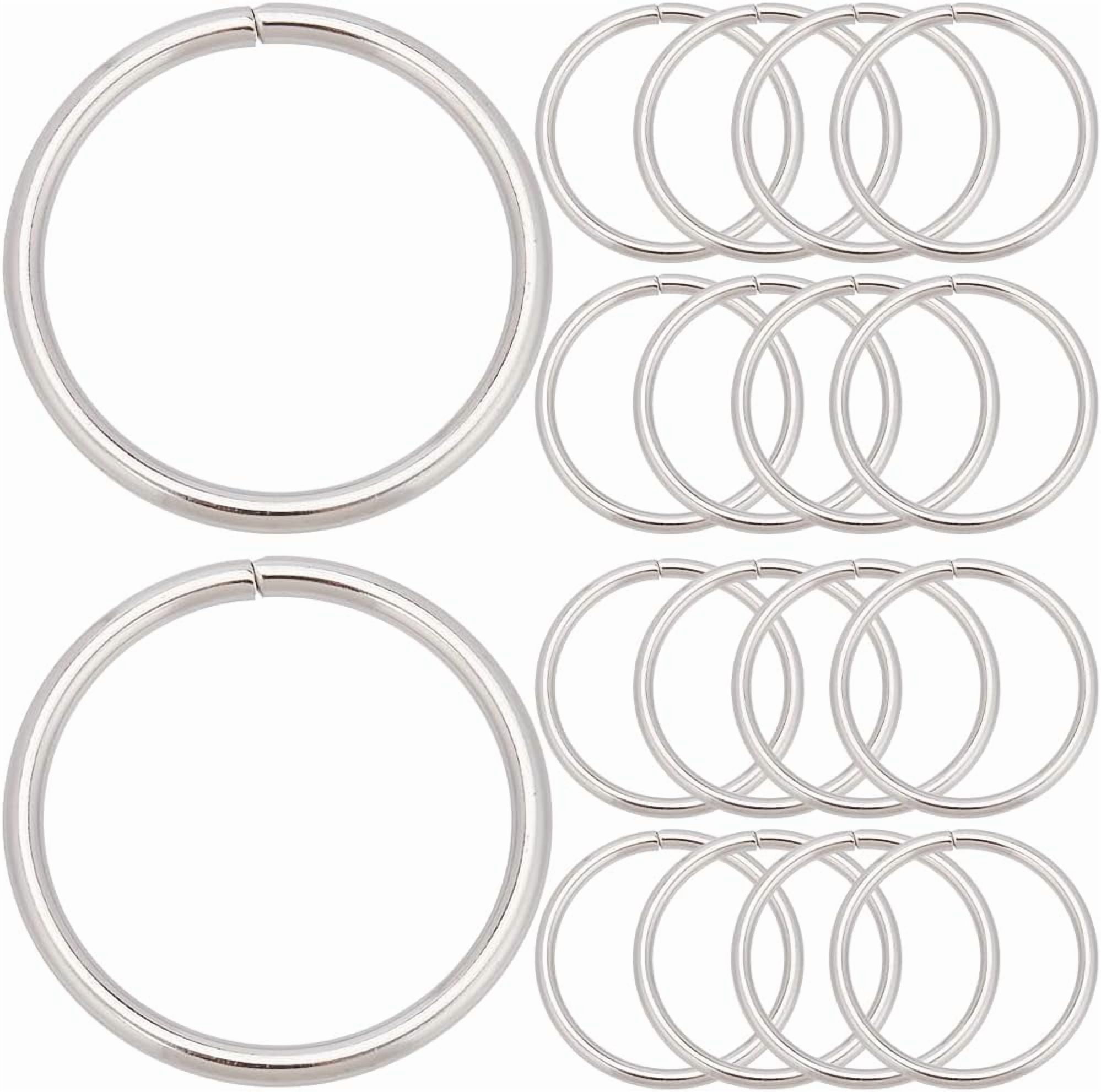 1 Box 20Pcs Heavy Duty Metal O Rings Buckle 40mm Key Ring Multi Purpose ...