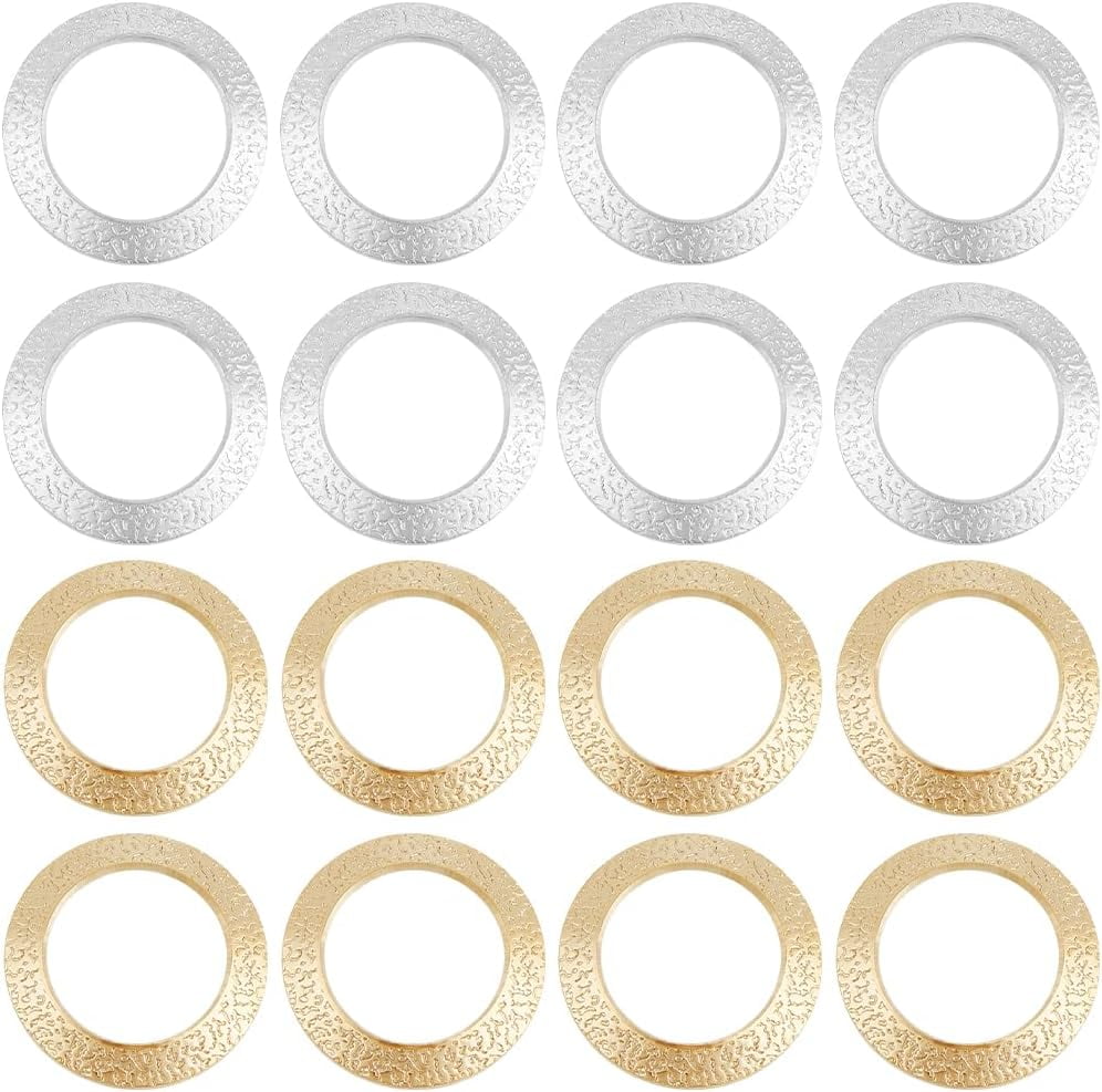 1 Box 20Pcs Linking Rings 18K Gold Sterling Silver Plated 18mm Jewelry ...