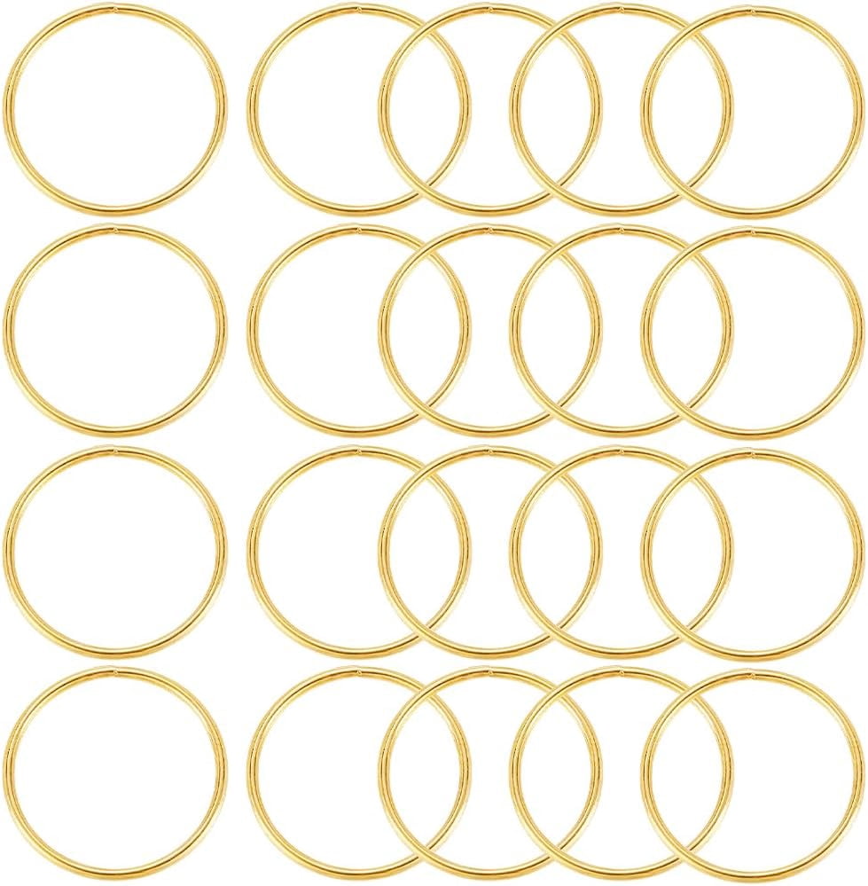 1 Box 20Pcs Metal O Rings 45mm(1.8") Gold O Ring Buckles Multi Purpose ...