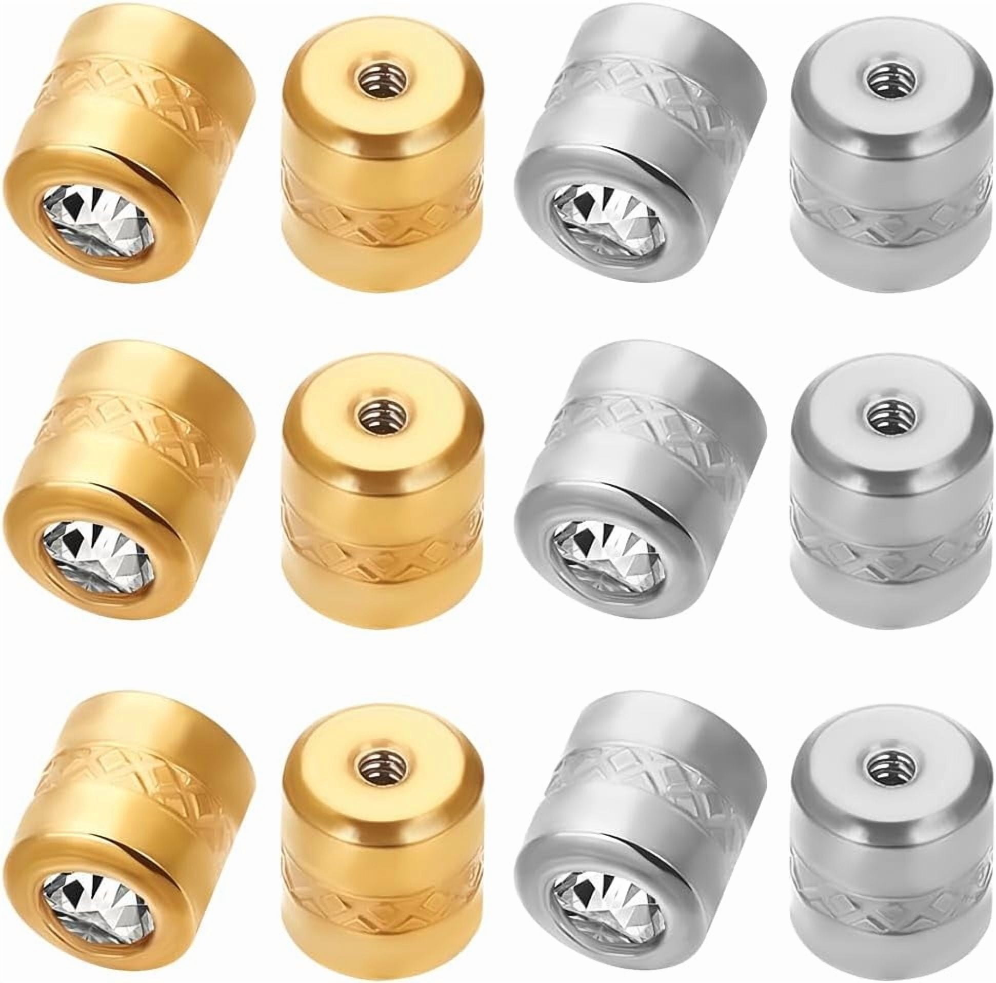 1 Box 20Pcs Metal Screw Back Silver 14K Gold Plated Stainless Steel ...