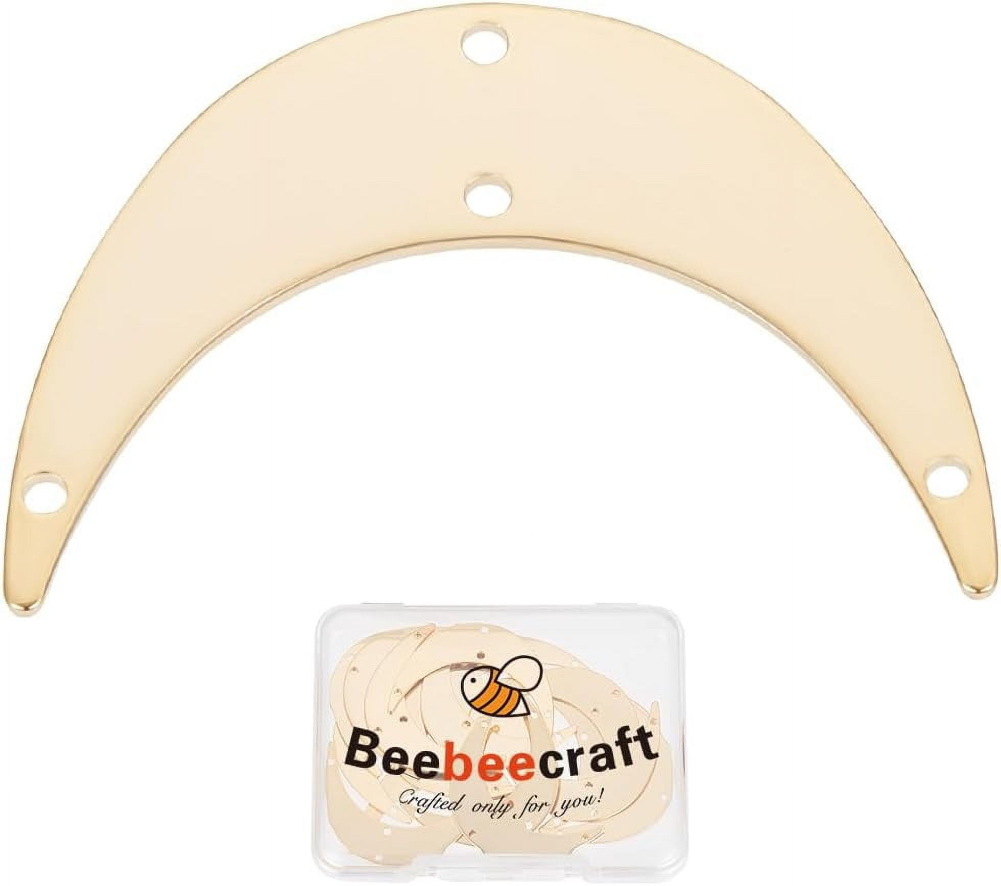 1 Box 20Pcs Moon Connector Charms 24K Gold Plated Brass Crescent Moon ...