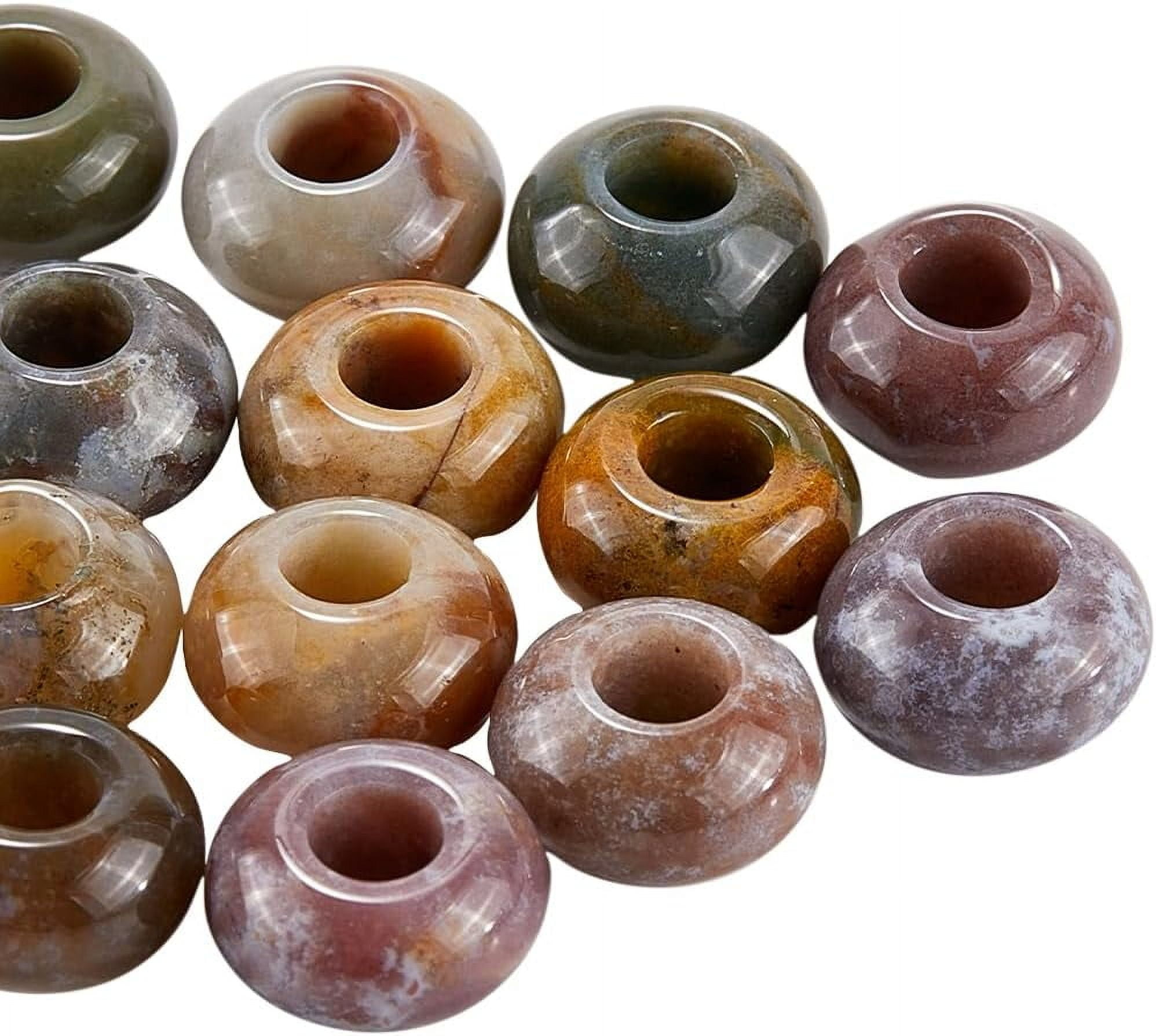 1 Box 20Pcs Natural Gemstone Beads 14mm Indian Agate Bead Bulk Round ...