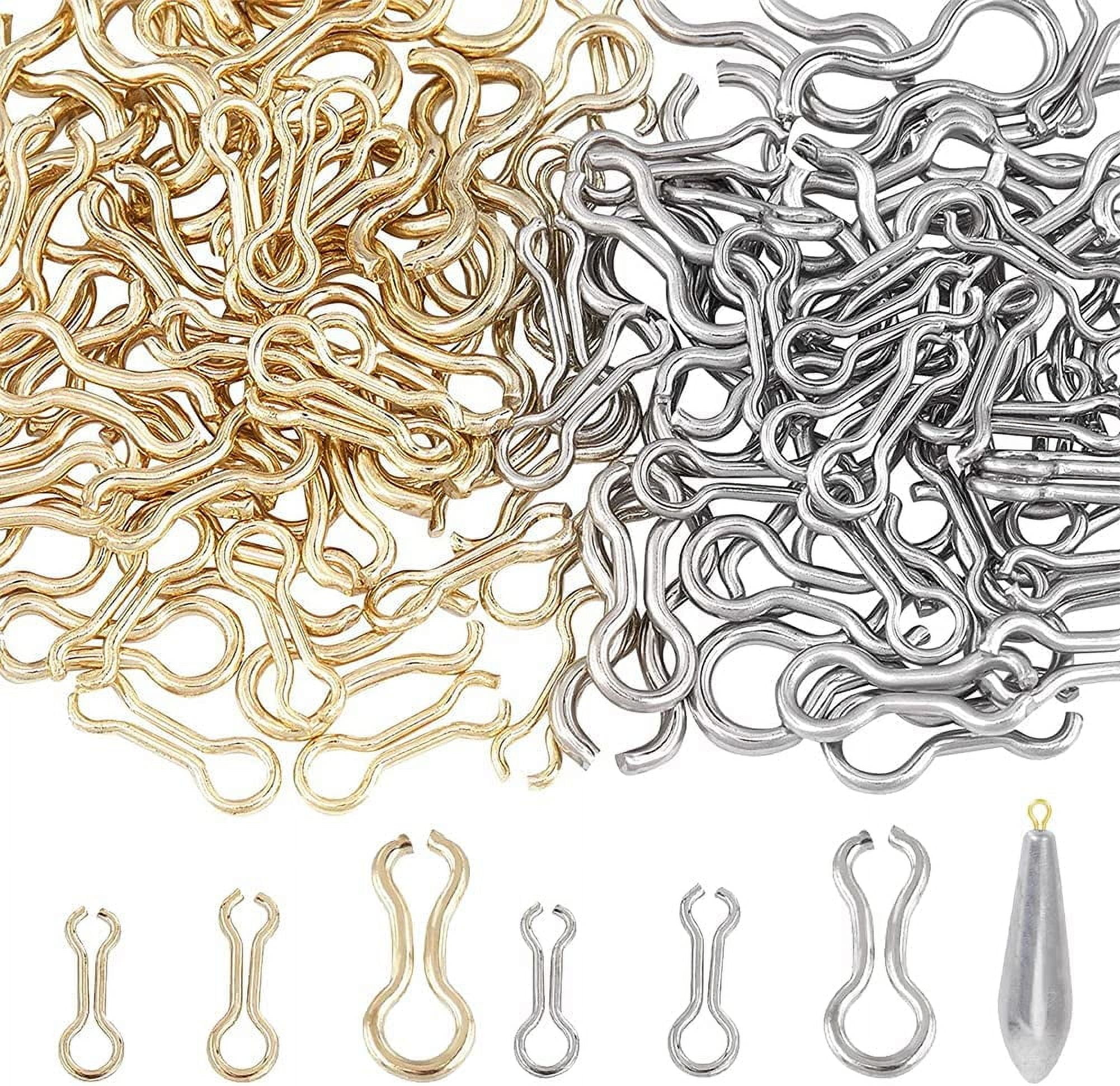 1 Box 240Pcs 3 Sizes Fishing Sinker Eyes Eyelets DIY Fishing Lures ...