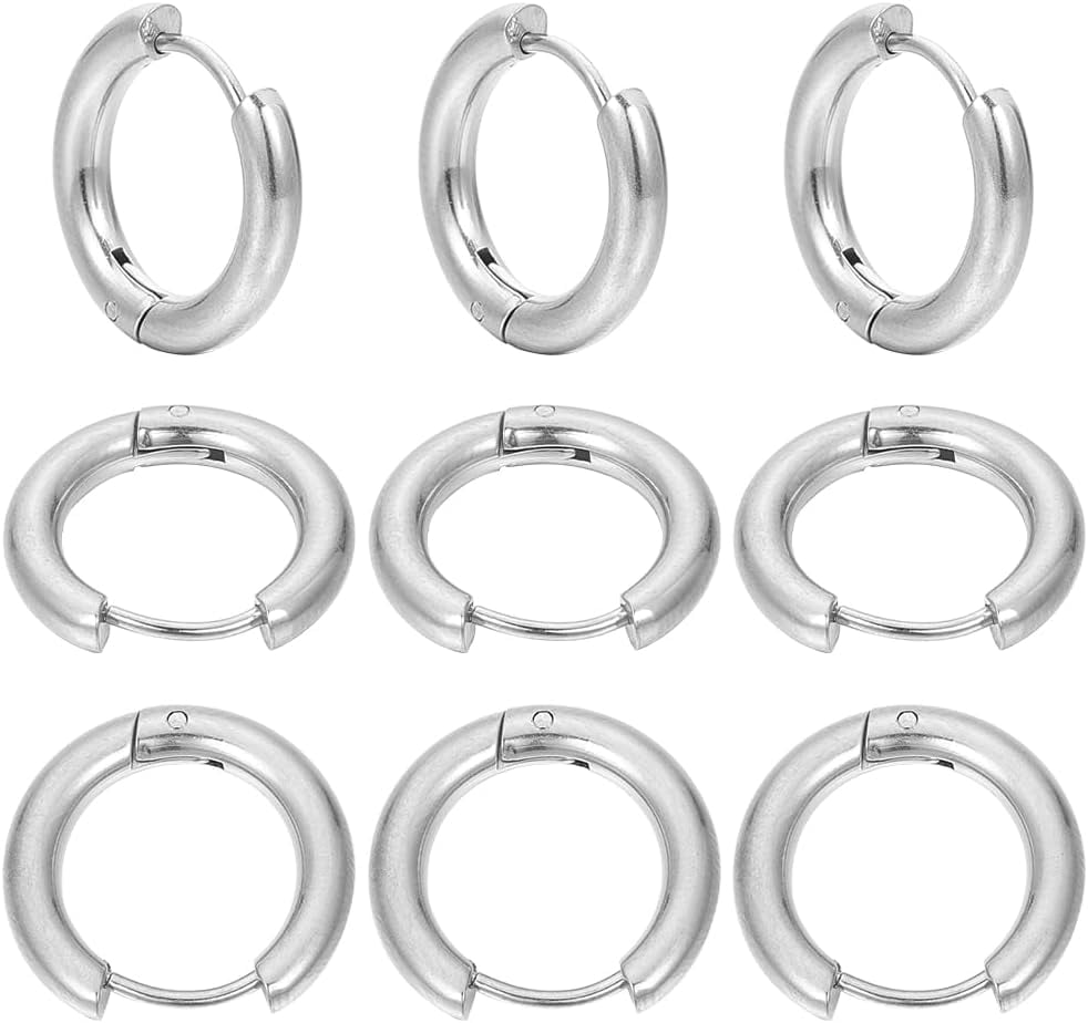 1 Box 24Pcs 12 Pairs Huggie Hoops Leverback Earring Hooks Stainless ...