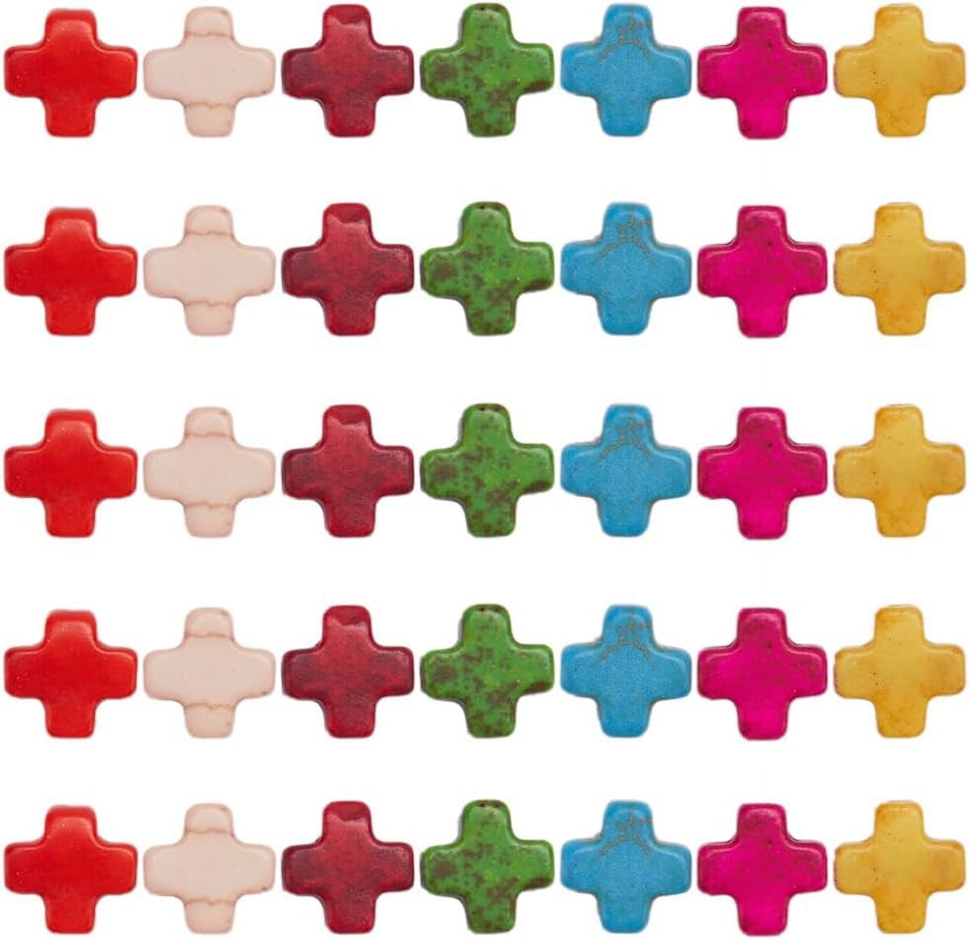 1 Box 250Pcs Cross Beads Mini Small Colorful Cross Charms Bulk Red ...