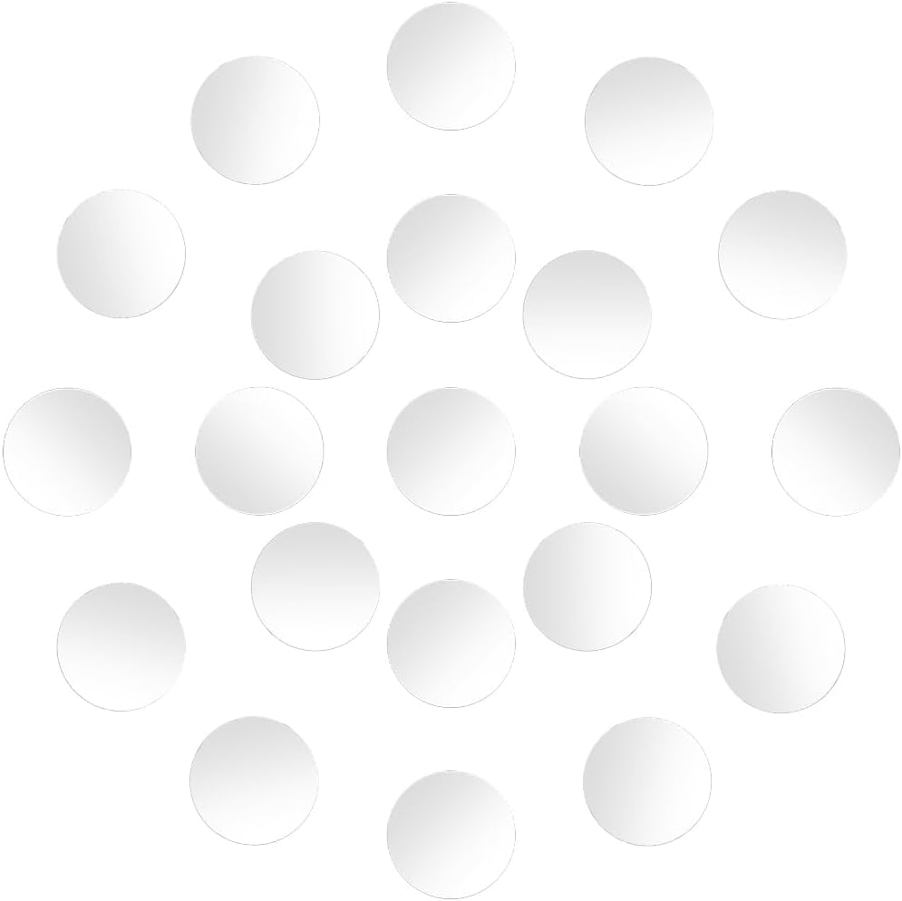 1 Box 250pcs 0.78in Small Round Mirror Tiles Acrylic Mirror Stickers ...