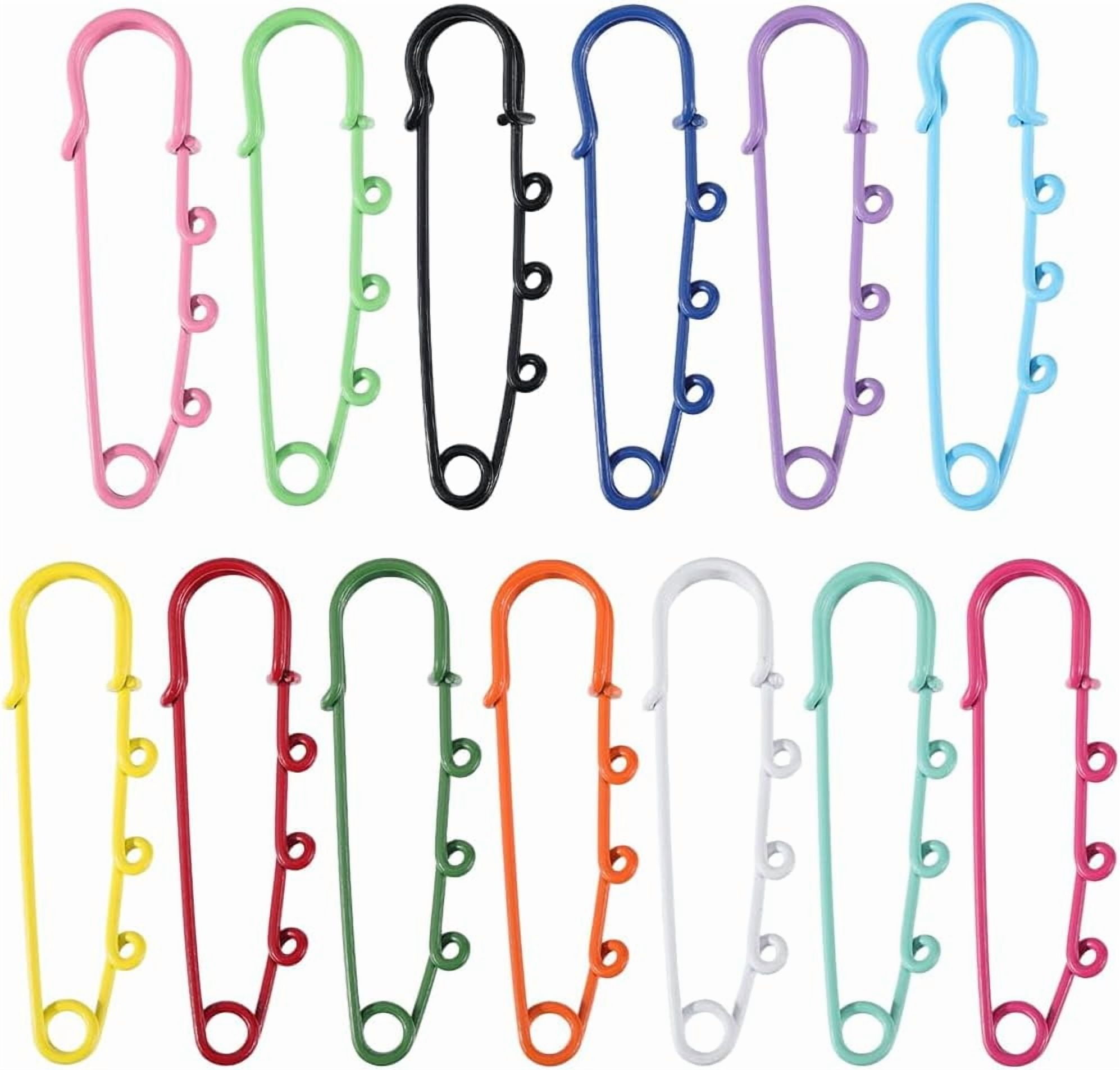 1 Box 26Pcs 13 Colors Colorful Safety Pin Kilt Pins Bulk Metal Iron ...