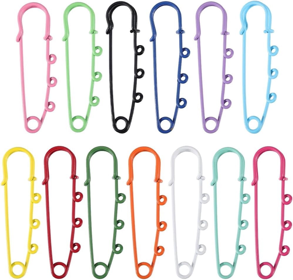 1 Box 26Pcs 13 Colors Colorful Safety Pin Kilt Pins Bulk Metal Iron ...