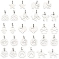 1 Box 28Pcs 14 Style 304 Stainless Steel & 201 Stainless Steel Pendants ...