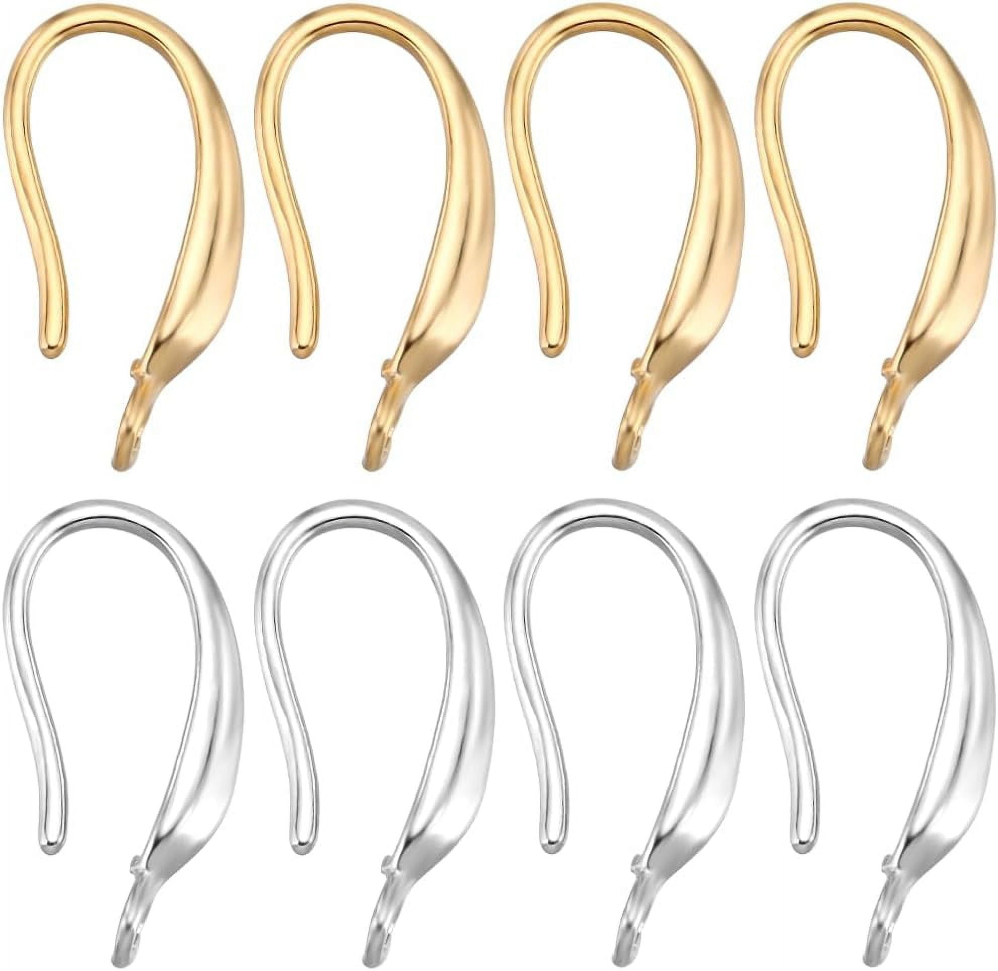 1 Box 28Pcs Earring Hooks Sterling Silver Plated & 24K Gold Plated 2 ...