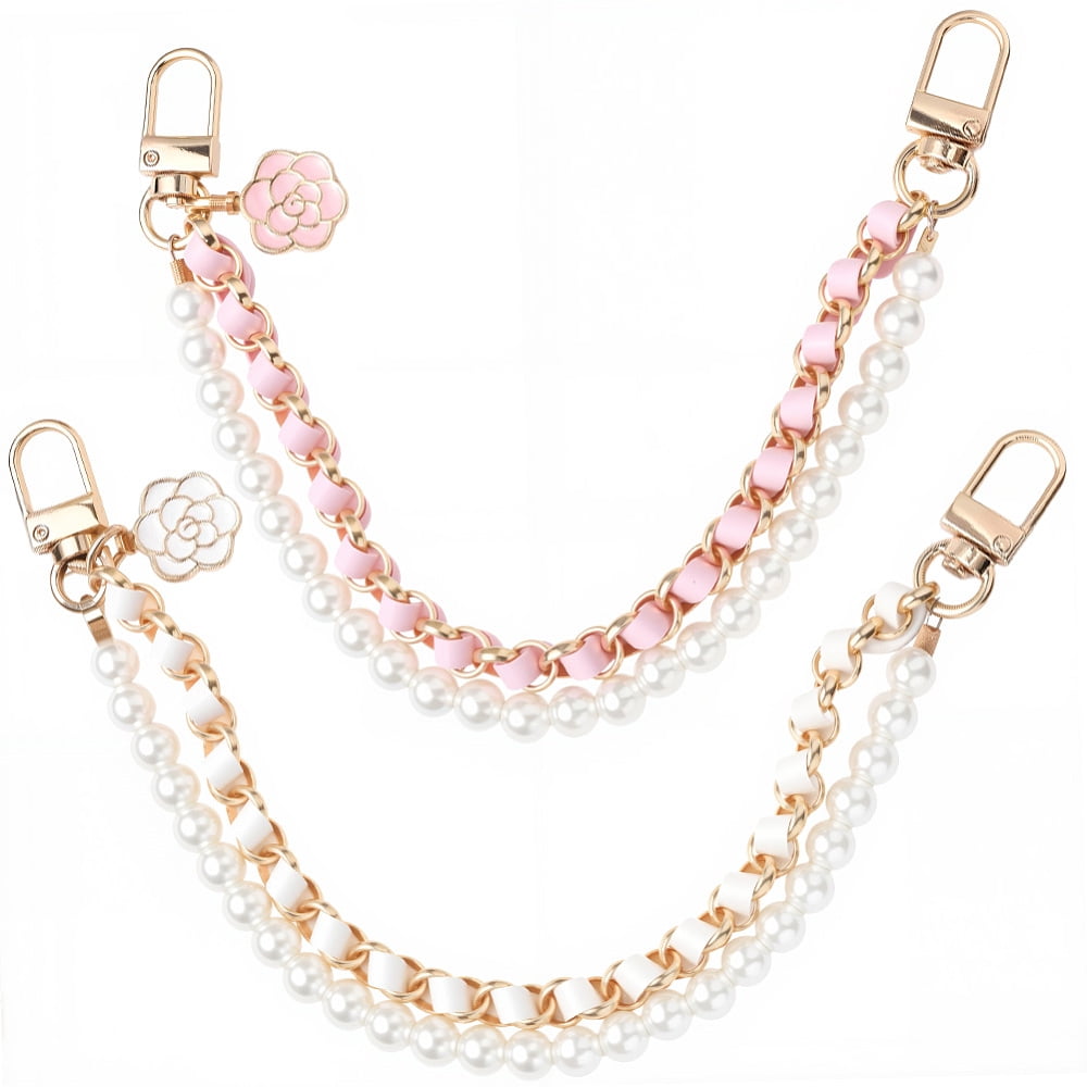 1 Box 2Pcs 2 Colors Pearl Tumbler Handle Cup Chain Holder 10.39 Inch ...