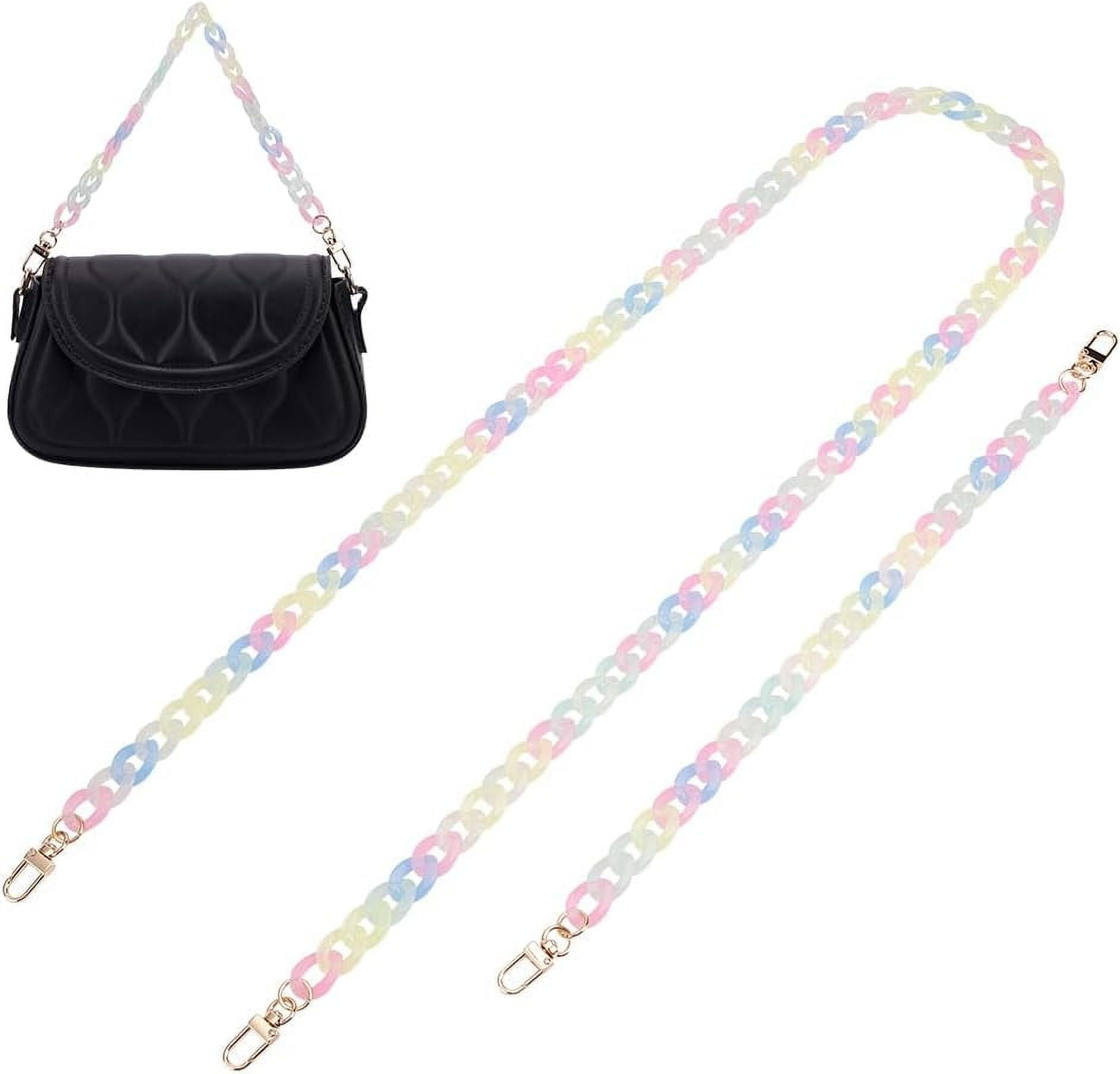 1 Box 2Pcs 2 Style Transparent Jelly Style Acrylic Curb Chain Bag ...