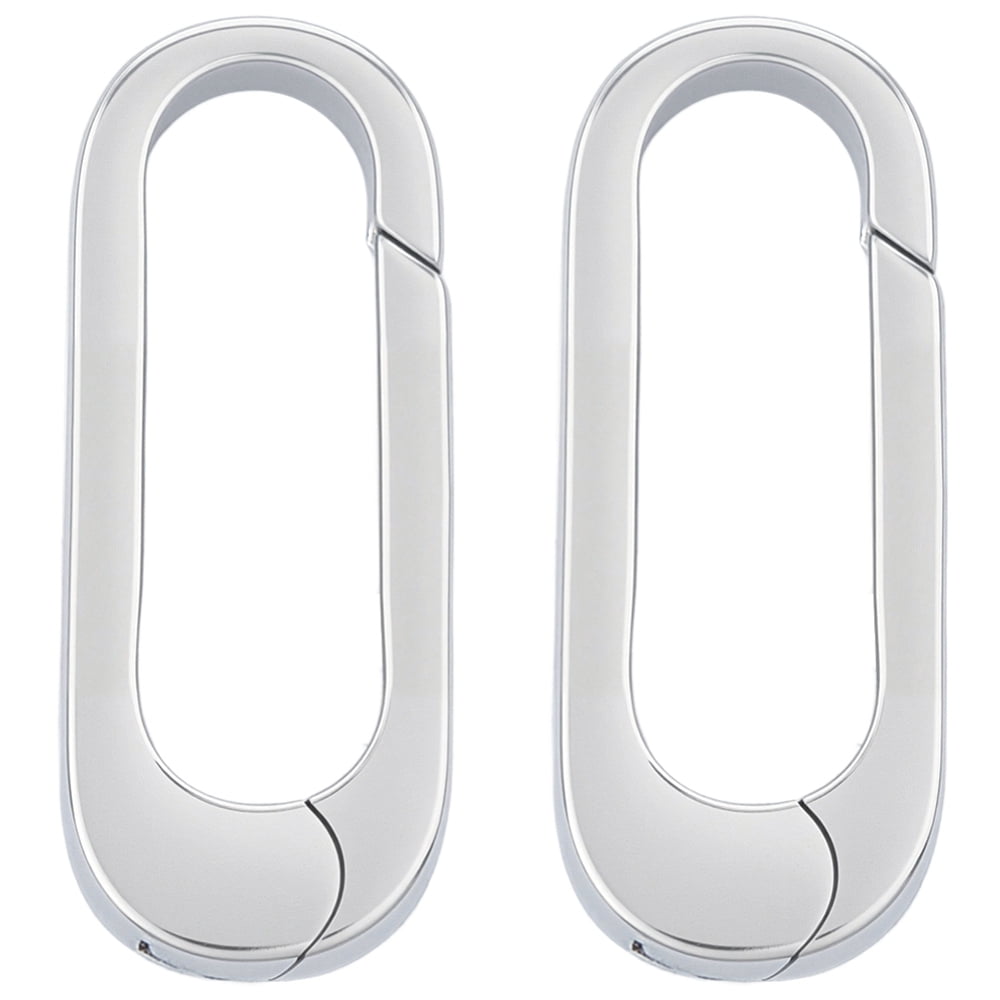 1 Box 2Pcs 925 Sterling Silver Gate Rings Spring Oval Ring Heavy Duty ...