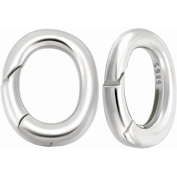 1 Box 2Pcs Oval Spring Clasp 925 Sterling Silver Small Spring Gate ...