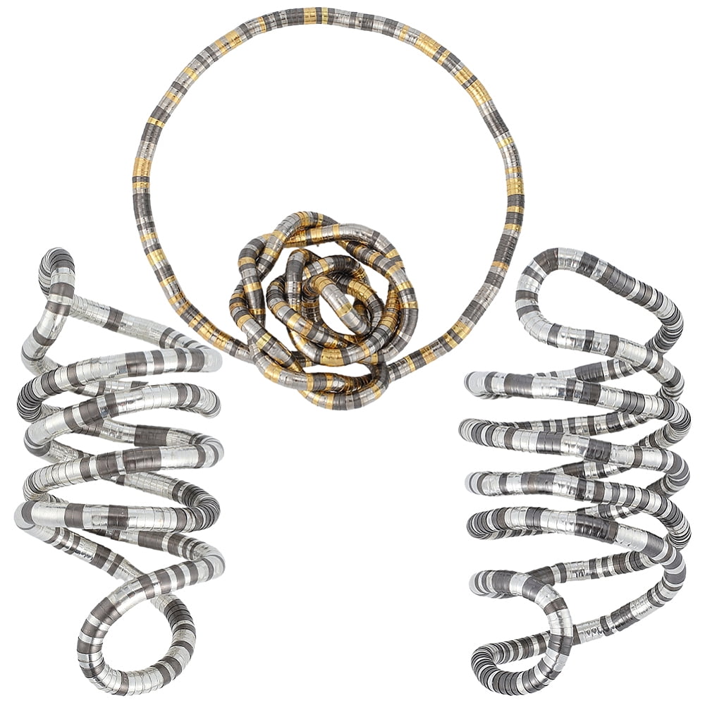 1 Box 3 Pack Bendable Snake Necklace Flexible Snake Bracelet Gold ...