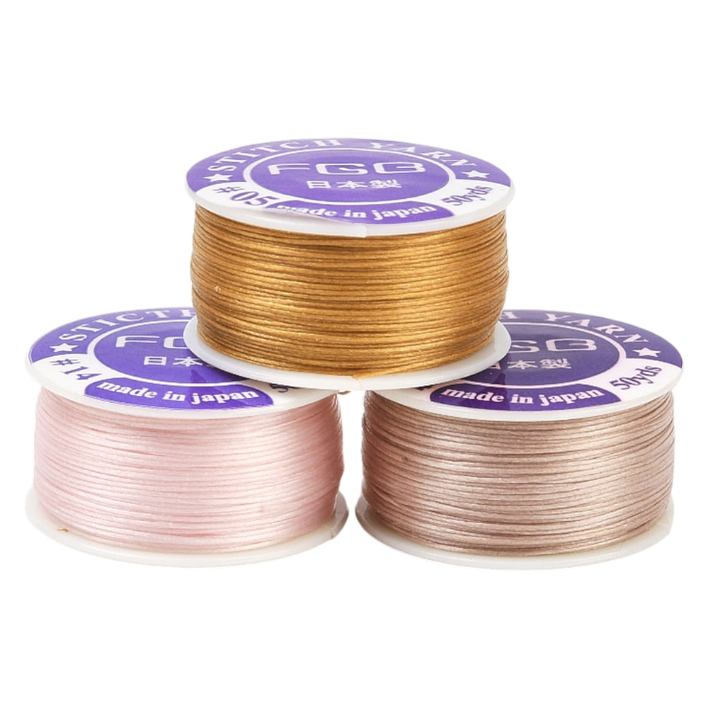 1 Box 3 Rolls 150 Yards Nylon Beading Thread Cords Special Coated ...