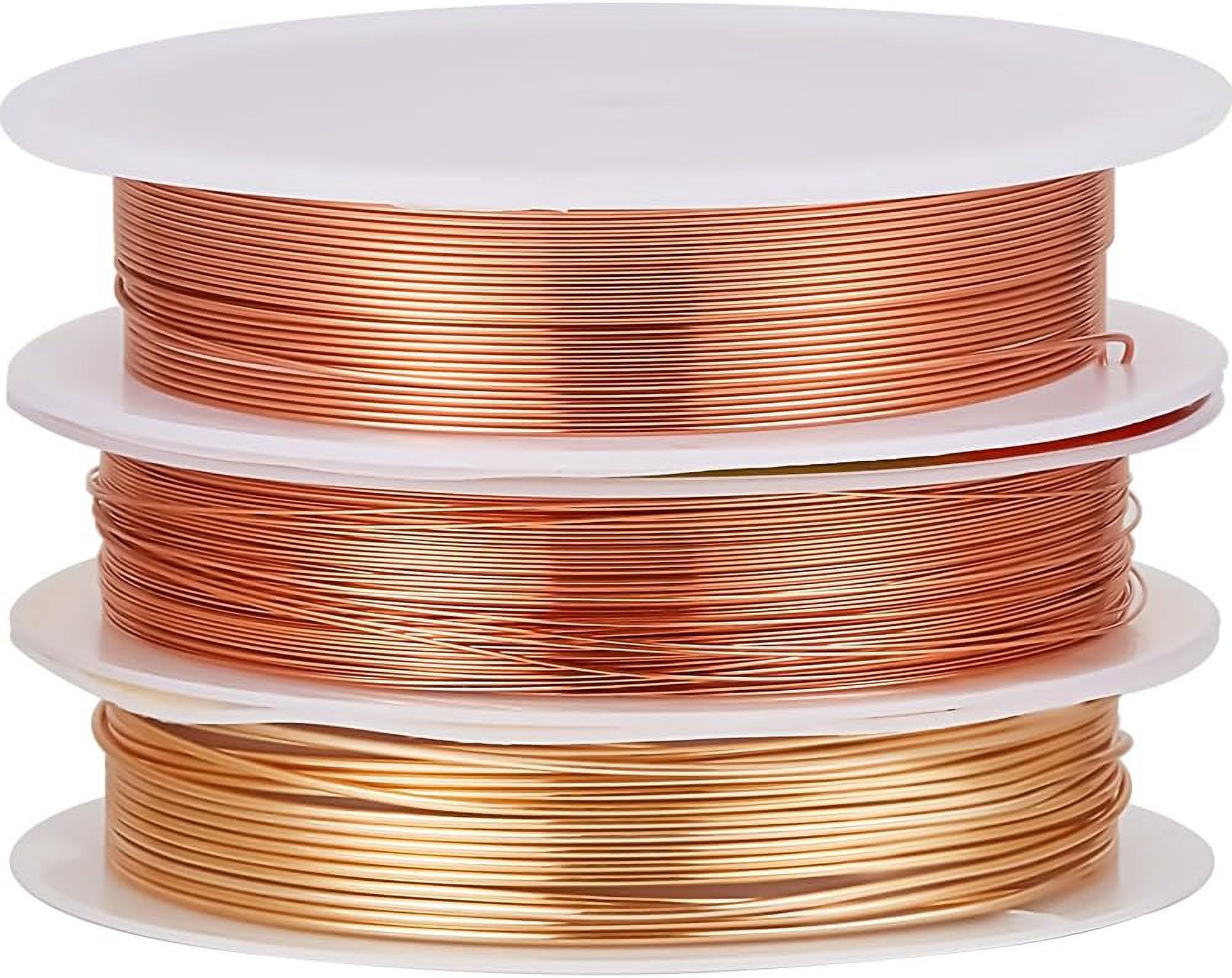 1 Box 3 Rolls Copper Wire Mixed Sizes Jewelry Wire Craft Wire Long ...
