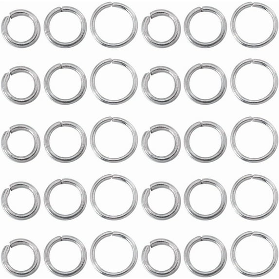 1 Box 3000Pcs Stainless Steel Jump Ring Silver Open Jump Rings Small ...