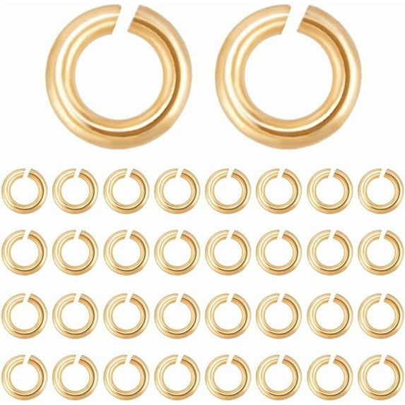 1 Box 300Pcs 3mm Open Jump Rings 24K Gold Plated Brass Single Loop Jump ...