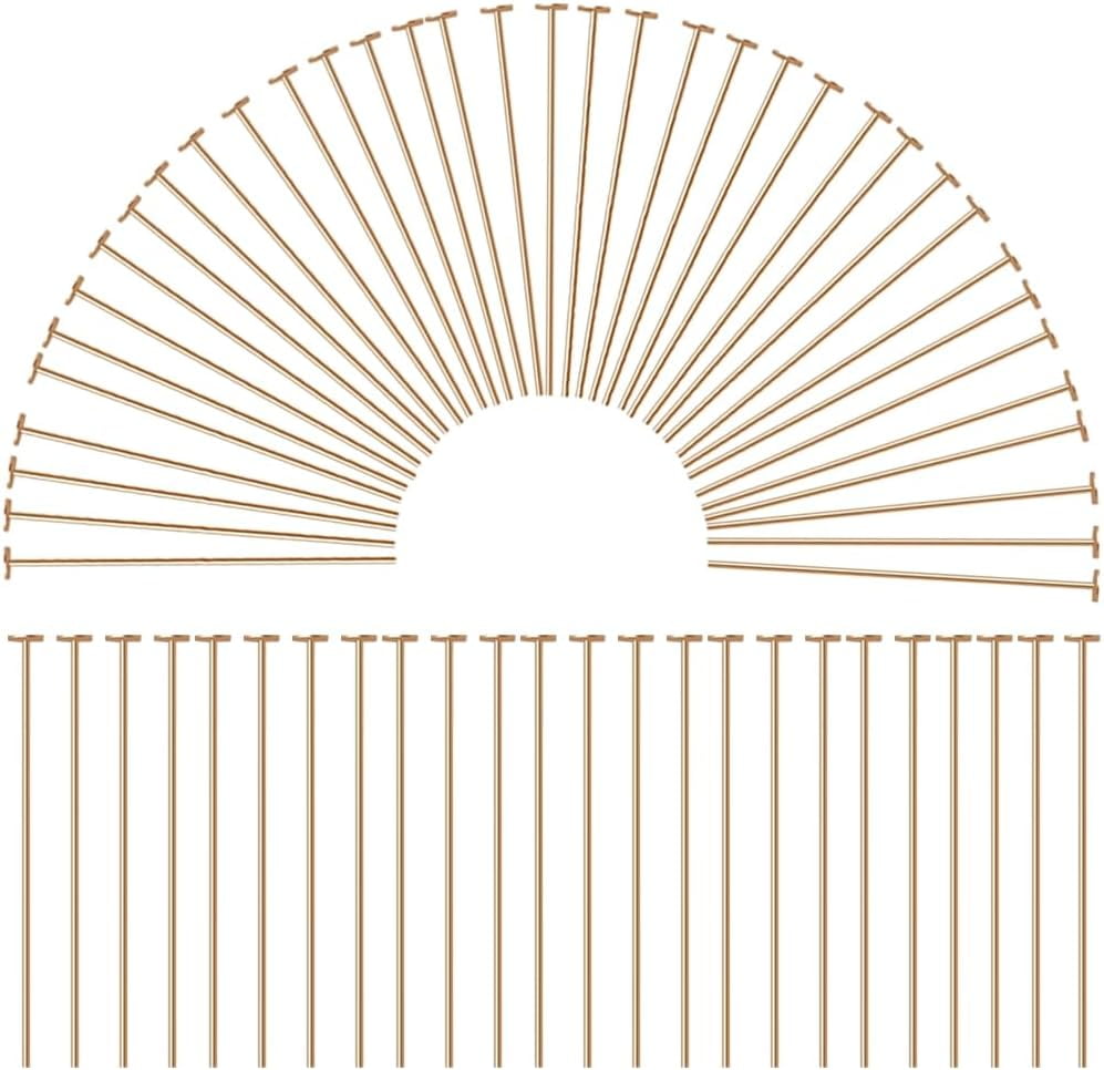1 Box 300Pcs Real 24K Gold Plated Flat Pins 30mm Stainless Steel Head ...