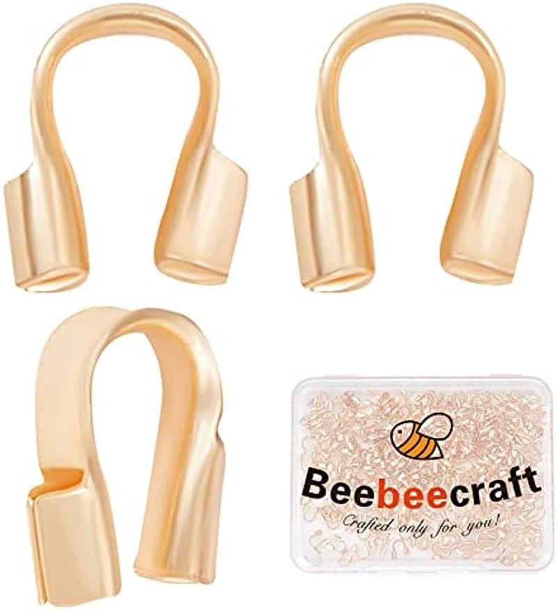1 Box 300Pcs Wire Guardian 18K Gold Plated Brass U Shape Wire Guard ...
