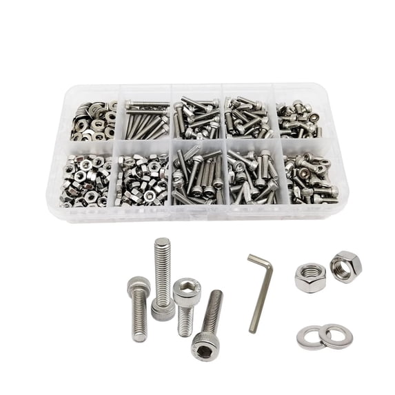 1 Box 304 A2 Stainless Steel Hex Hexagon Socket Cap Head Screw Bolt Nut ...