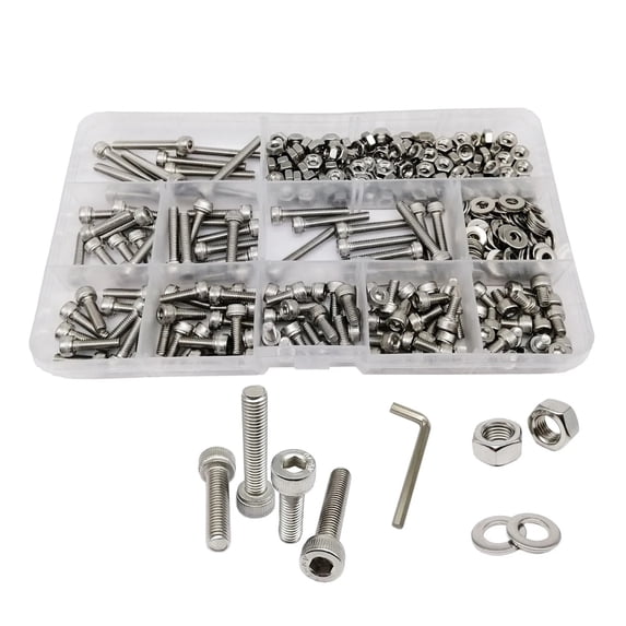 1 Box 304 A2 Stainless Steel Hex Hexagon Socket Cap Head Screw Bolt Nut ...