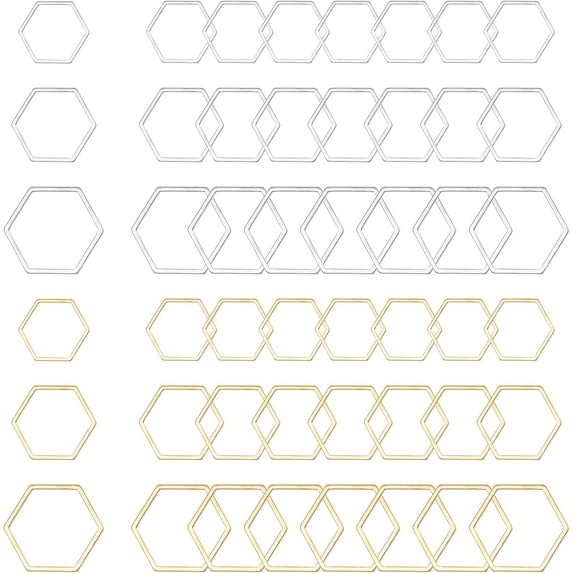 1 Box 304 Stainless Steel Linking Ring Golden & Stainless Steel Color ...