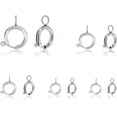 1 Box 304 Stainless Steel Smooth Surface Spring Ring Clasps Stainless ...