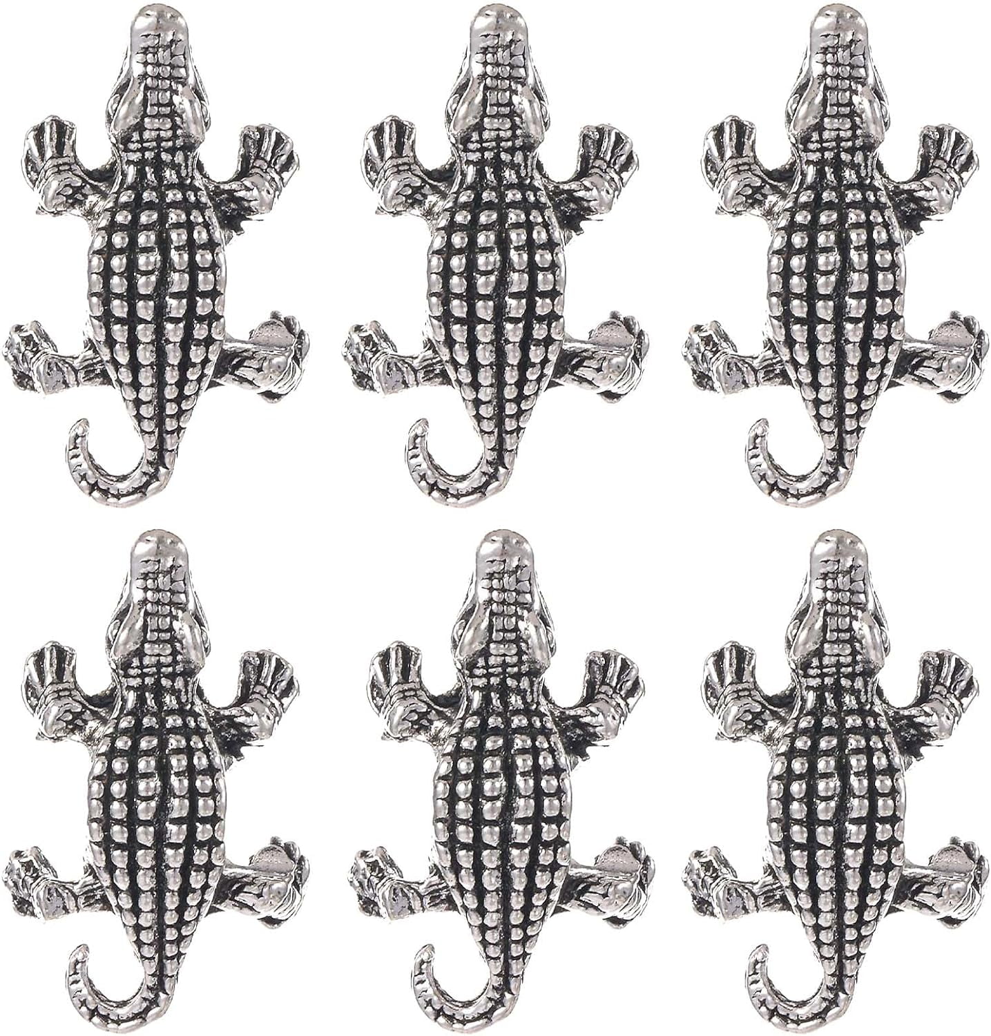 1 Box 30PCS Animal Spacer Beads Beads Bulk Crocodile Animal Silver ...