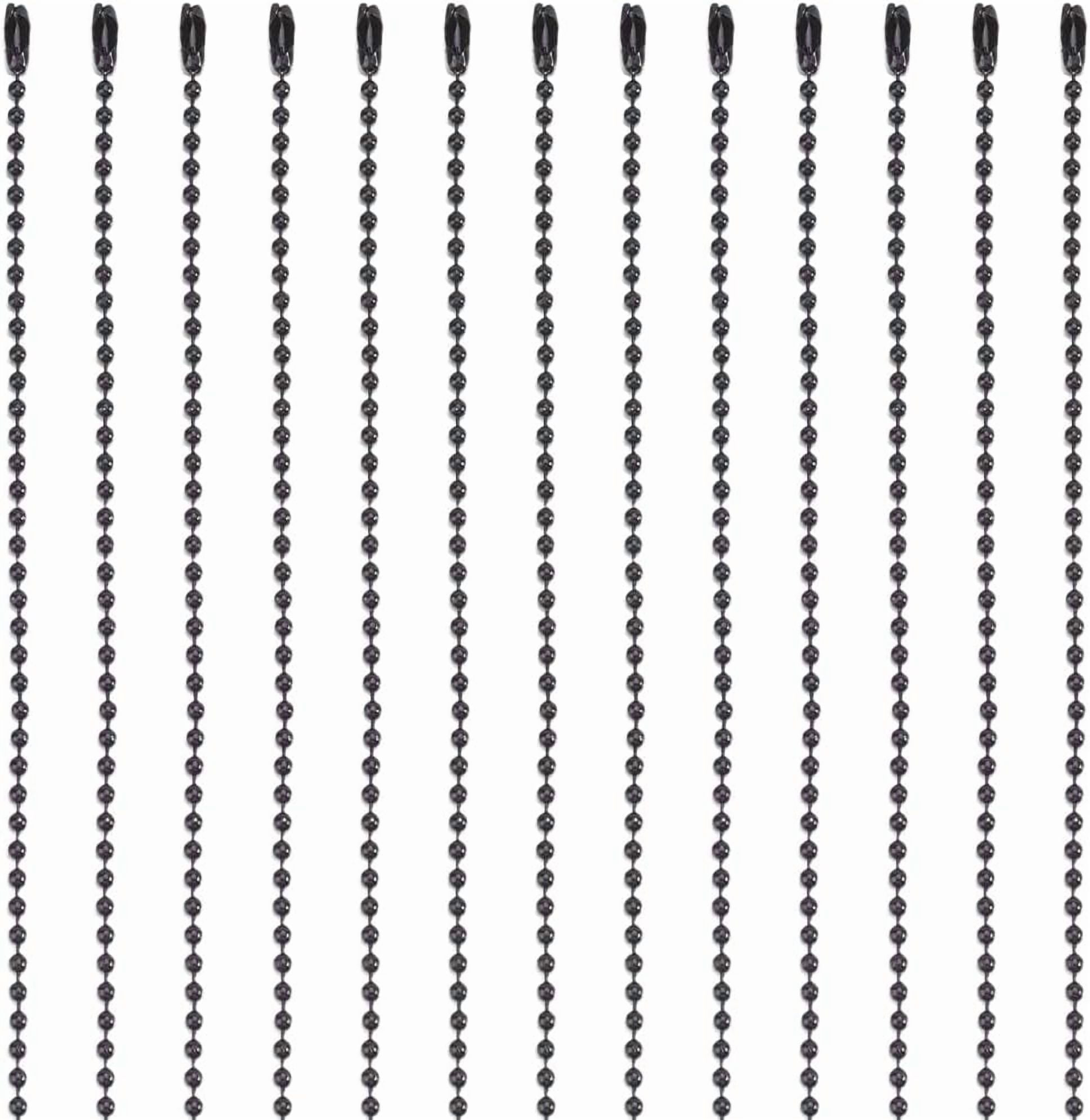 1 Box 30Pcs 24 Inch Black Ball Chain Necklace Bulk Ball Bead Necklace ...