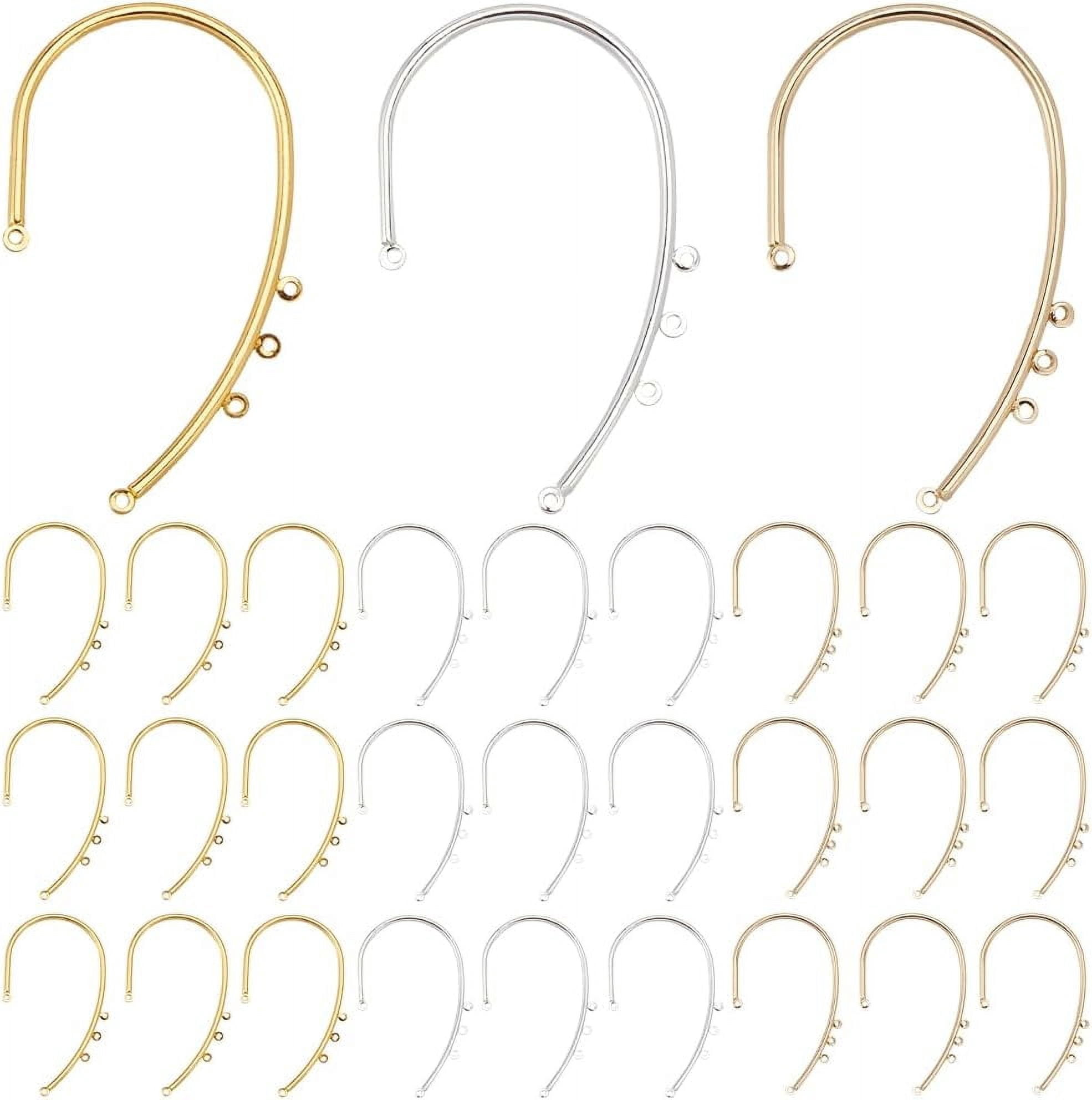 1 Box 30Pcs 3 Colors Ear Wrap Findings Jewelry Findings Ear Cuffs with ...