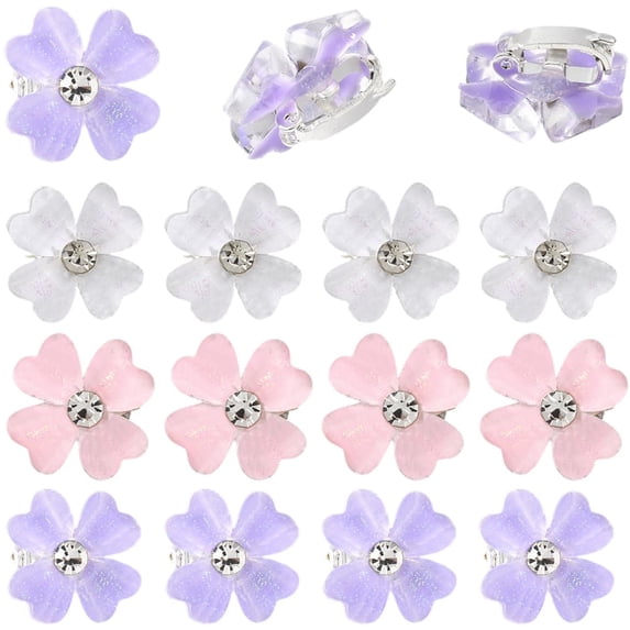 1 Box 30Pcs 3 Colors Four Leaf Clover Hairclip Lucky Hair Pin Mini ...