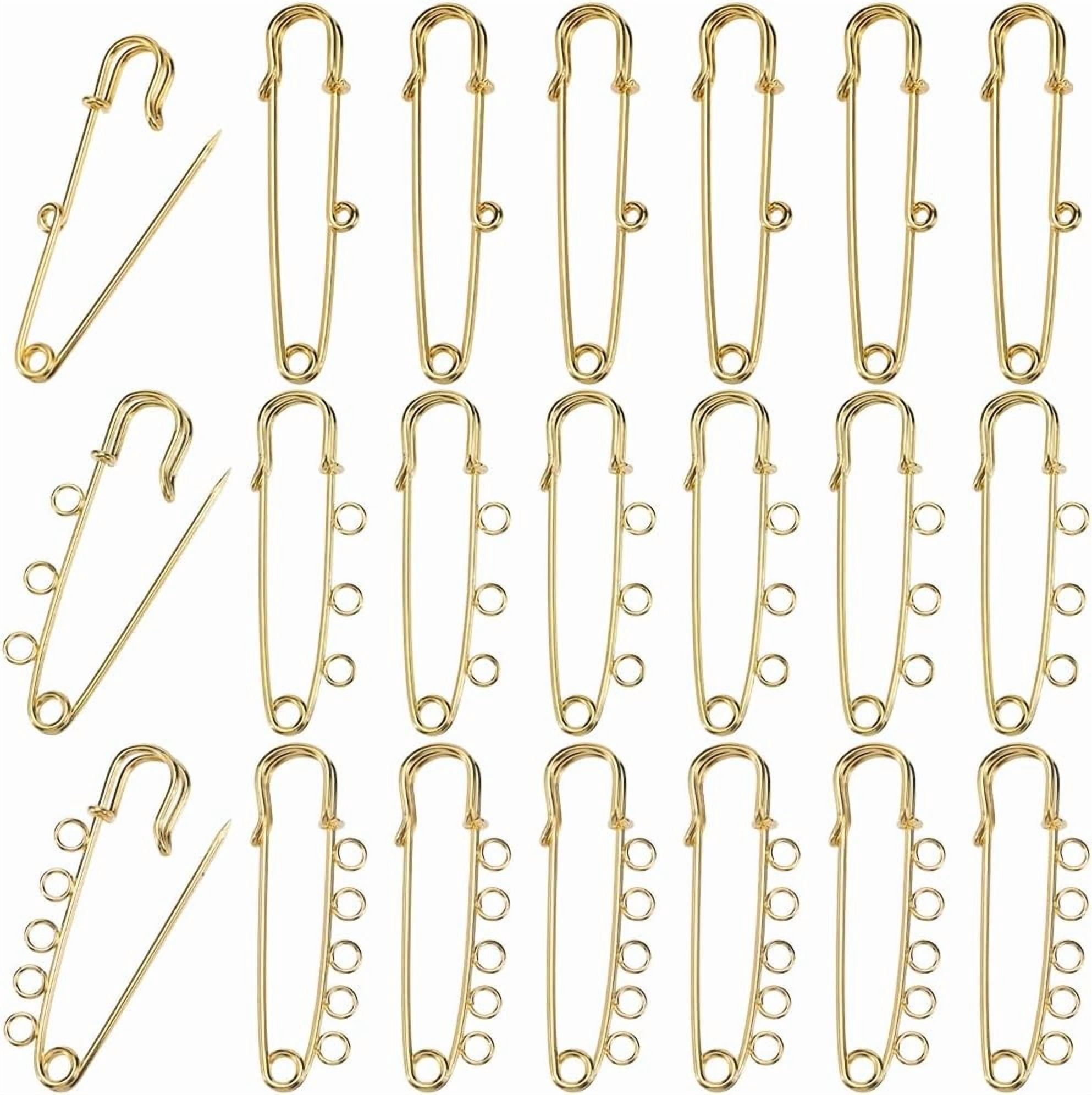 1 Box 30Pcs 3 Styles Gold Safety Pin Small Kilt Pins Bulk Metal Iron ...