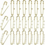 1 Box 30Pcs 3 Styles Gold Safety Pin Small Kilt Pins Bulk Metal Iron Heavy Duty Fastener Loops ...