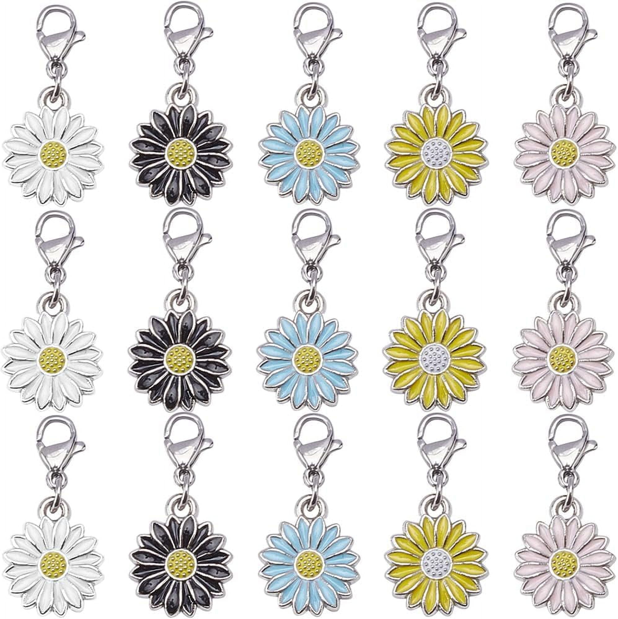 1 Box 30Pcs 5 Colors Crochet Stitch Markers Flower Daisy Stitch Markers ...