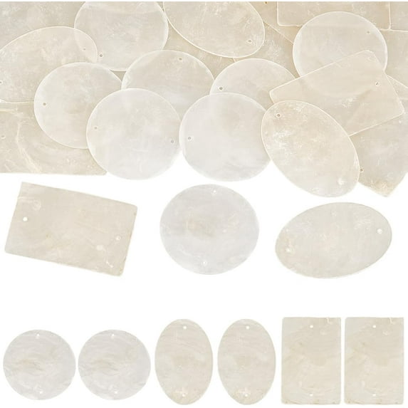 1 Box 30Pcs Capiz Shell Charms Seashell Charm Natural Sea Shells ...