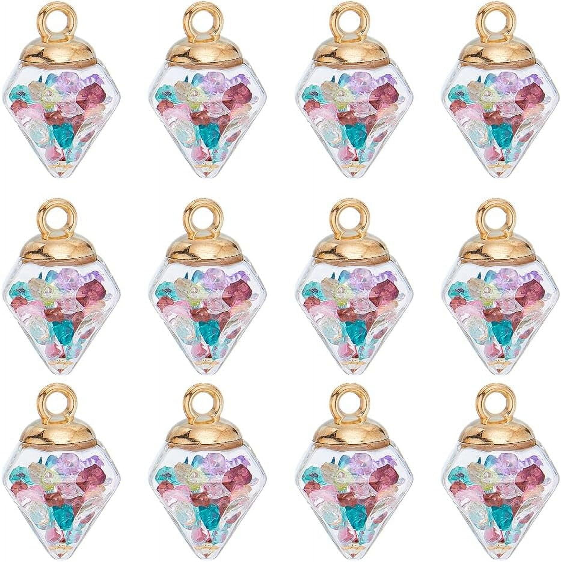 1 Box 30Pcs Glass Ball Charm Crystal Glass Ball Charms Mini Glass ...