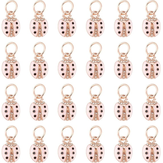 1 Box 30Pcs Ladybugs Charms Lady Bug Charms Bulk Insect Charms Lucky ...